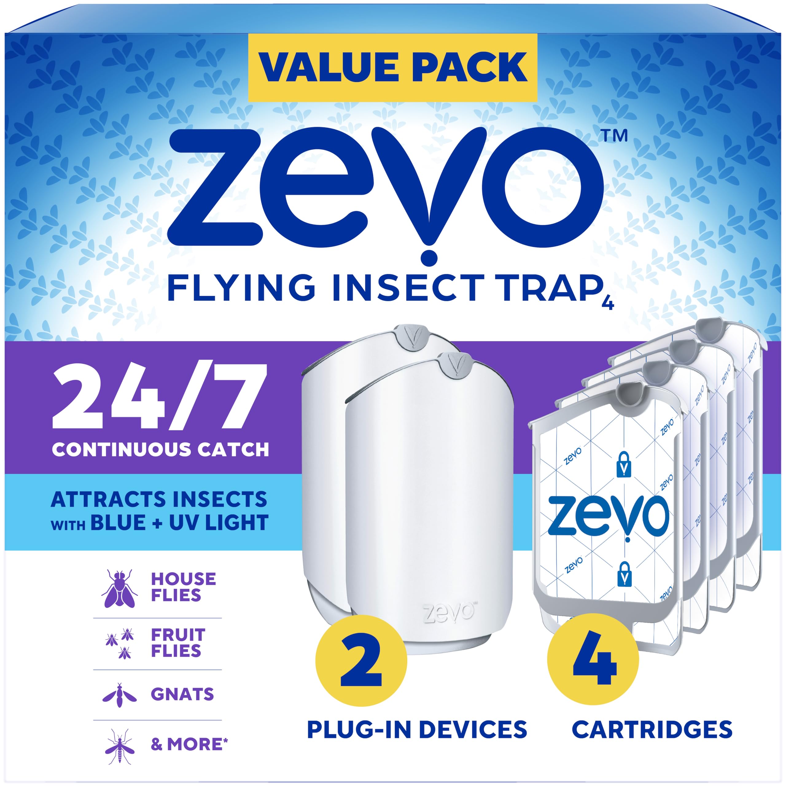 Amazon.com : Zevo Flying Insect Trap for Indoors: Light Trap Captures ...
