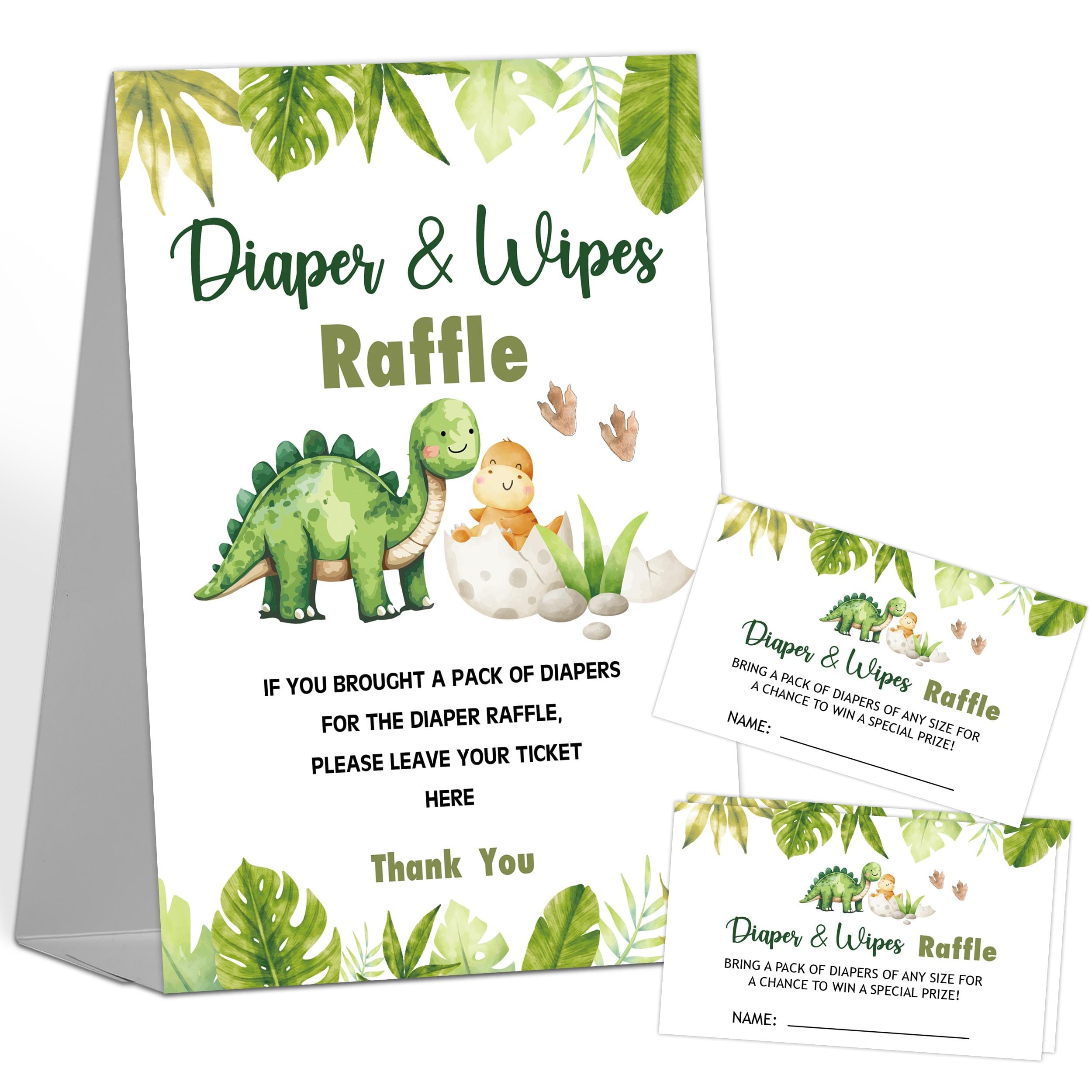 Amazon.com: Baby Shower Diaper Raffle Game, 1 Standing Sign with 50 ...