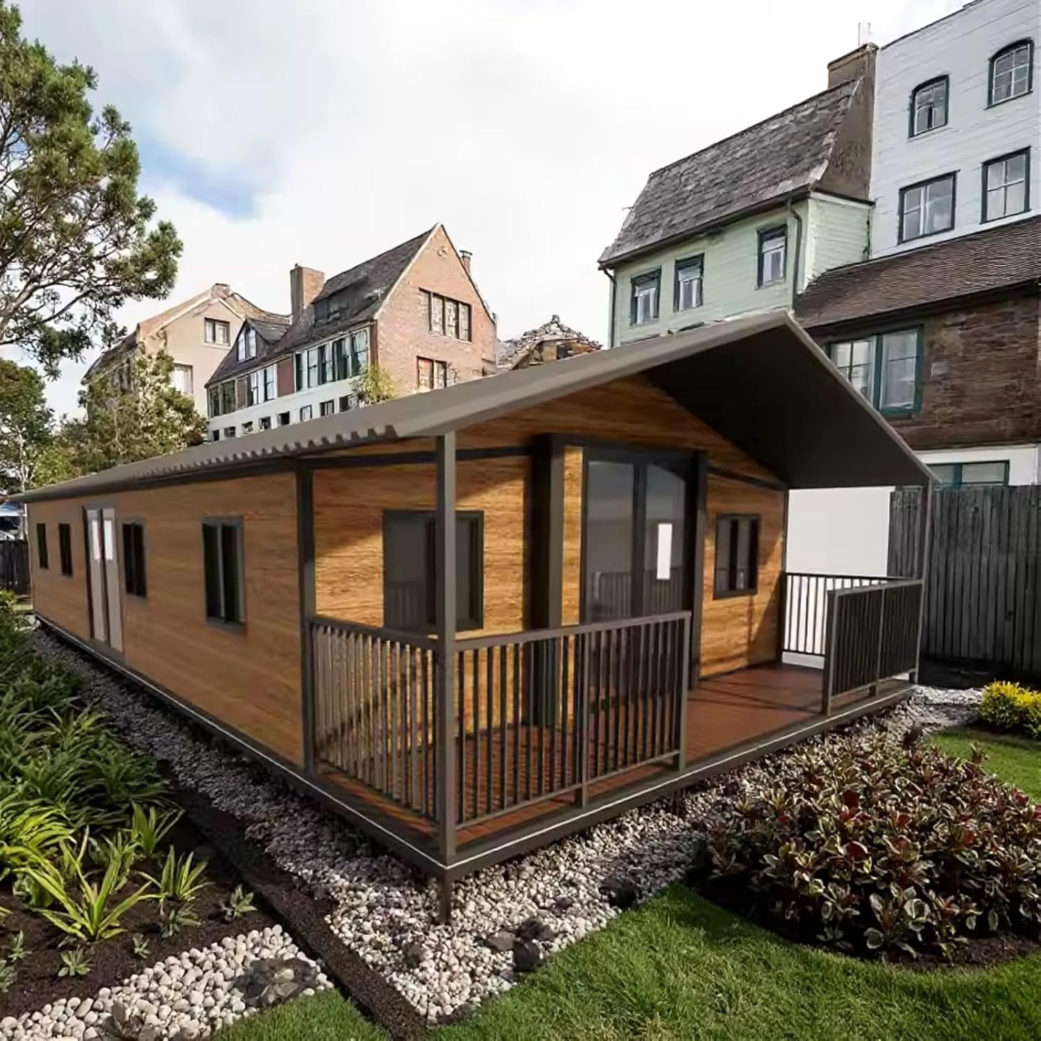 40ft Prefab Tiny Home for Sale, Luxury Expandable Container House - with 3 Bedrooms, 1 Full ...