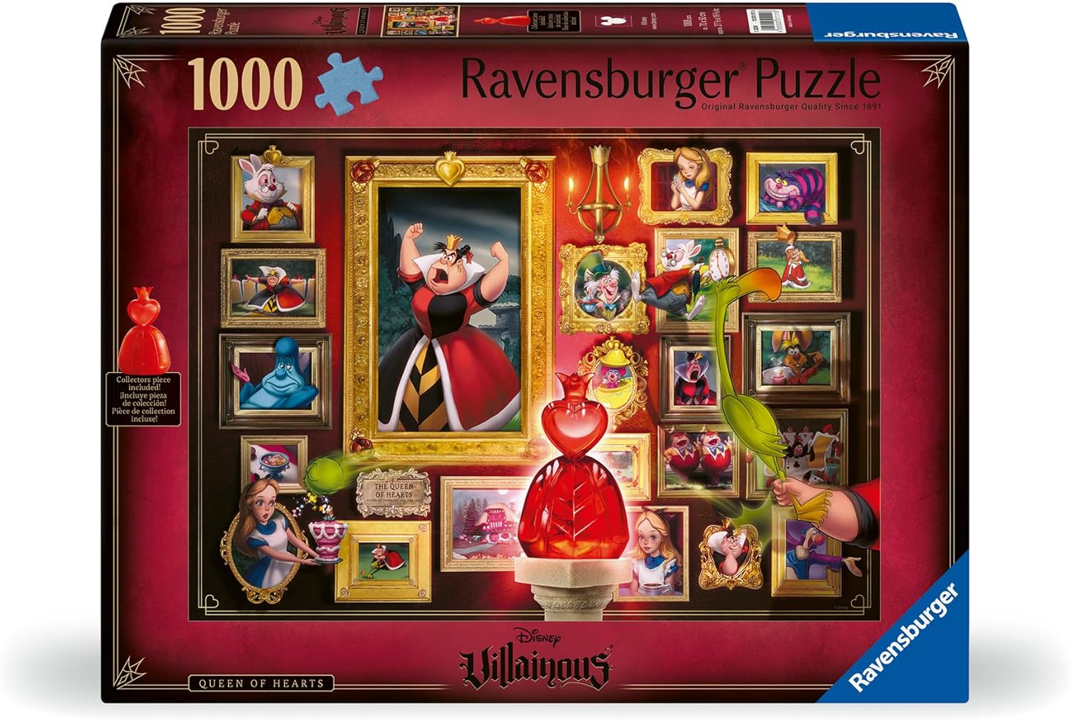 Amazon.com: Ravensburger Disney Villainous:Queen of Hearts and Figurine ...