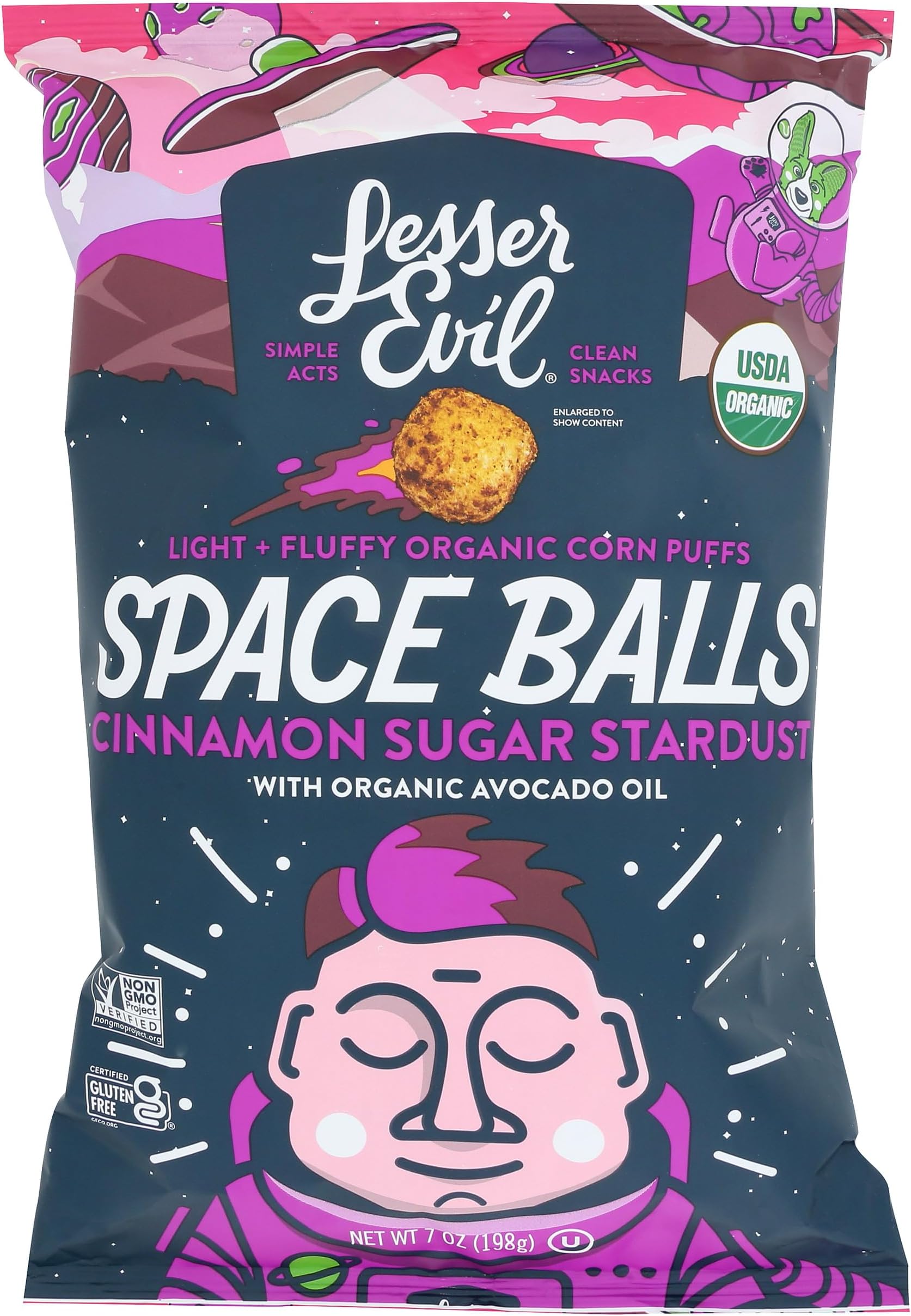 Amazon.com : LesserEvil No Cheese Cheesiness Organic Paleo Puffs, Grain ...