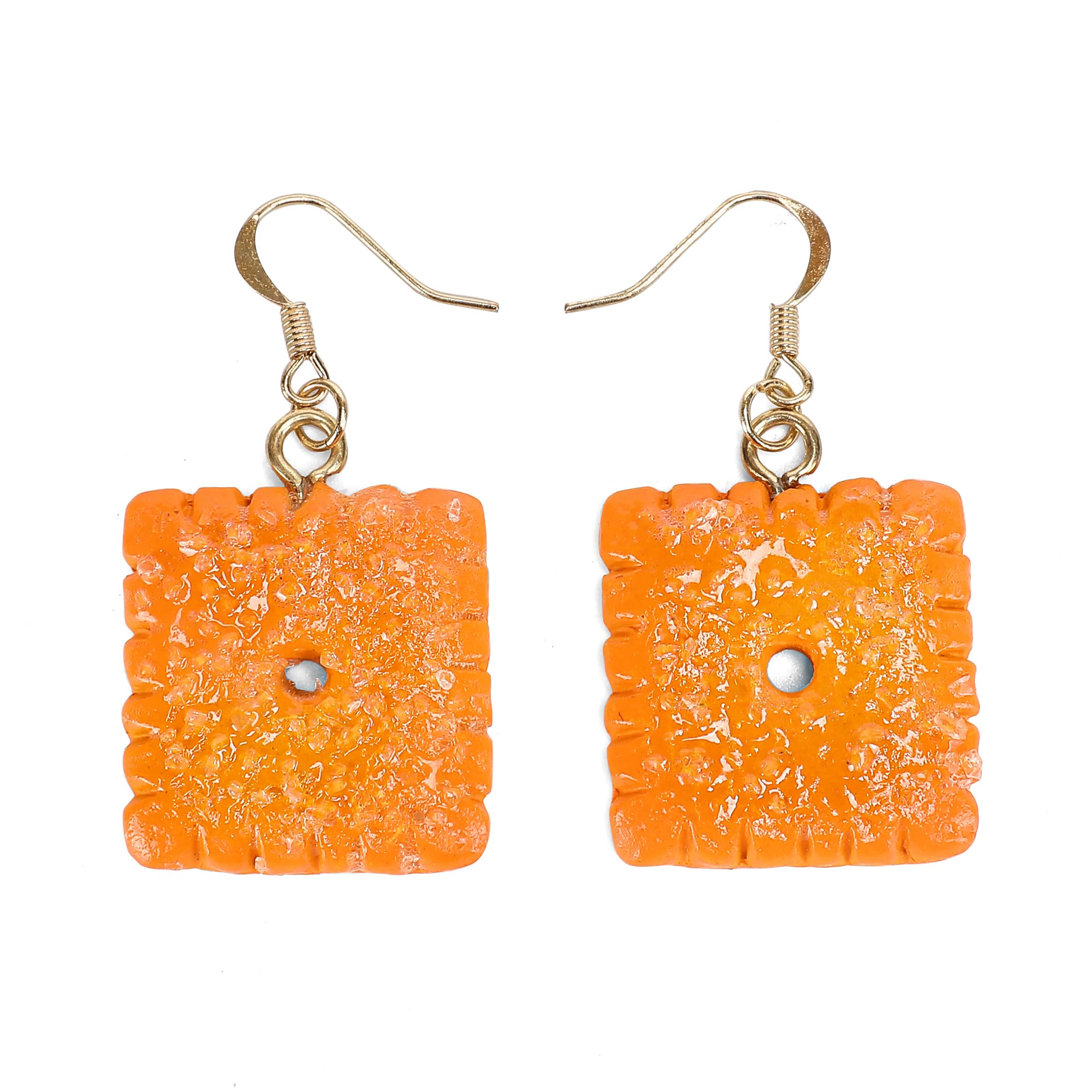 Amazon.com: Cheese Cracker Earrings – Fun, Snack-Inspired Fashion ...