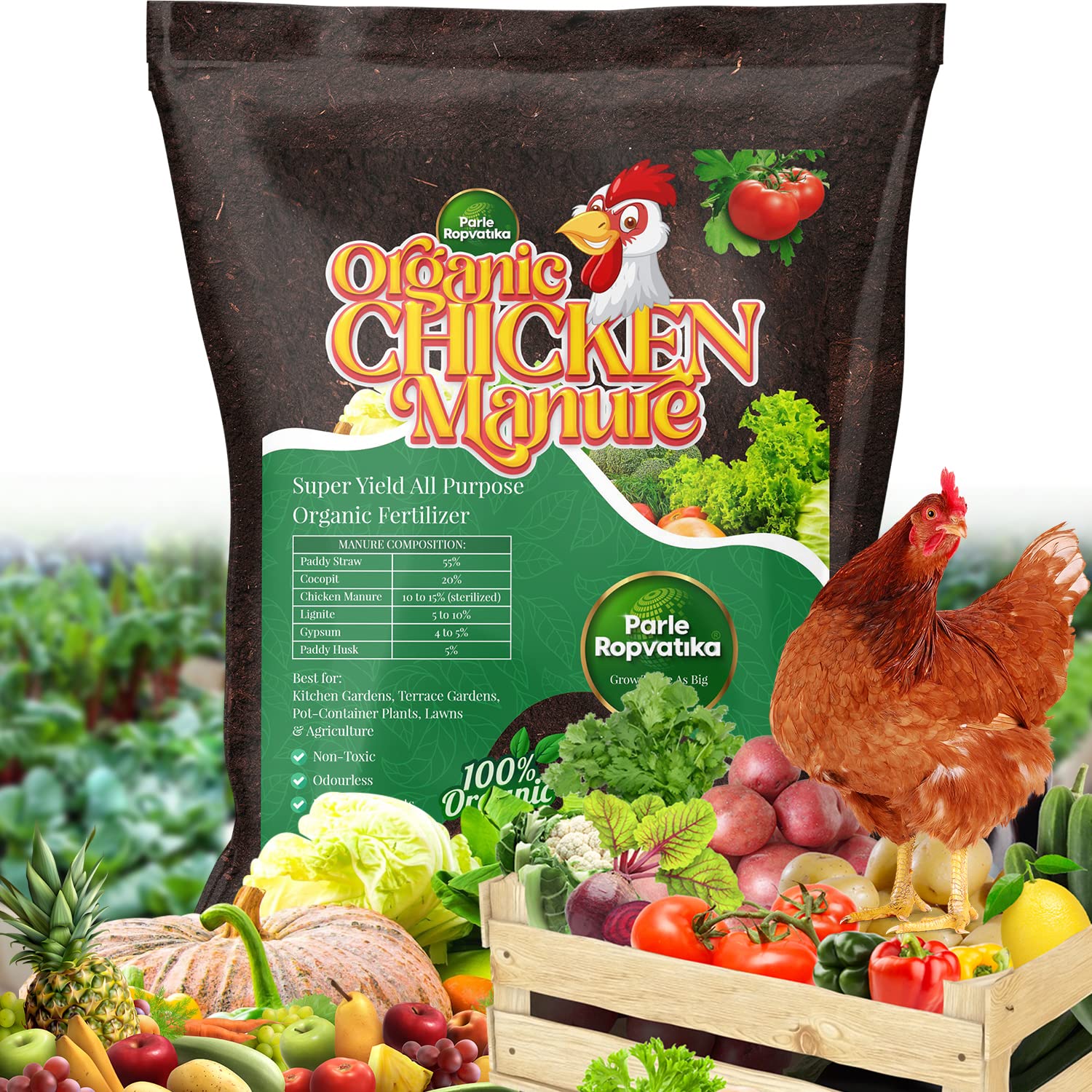 Parle Ropvatika Organic Chicken Manure Essential Fertilizer Organic ...