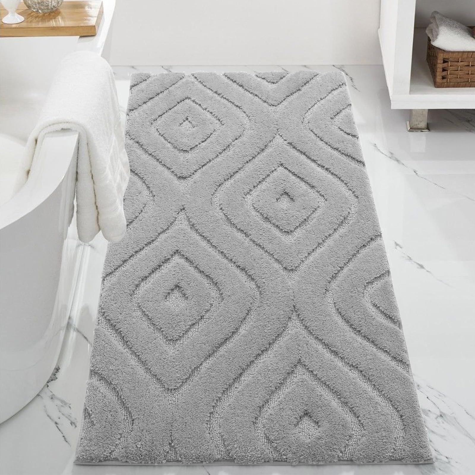 Amazon.com: DEXDE Bathroom Rugs Runner 24x72 Long Bathroom Rug Non Slip ...