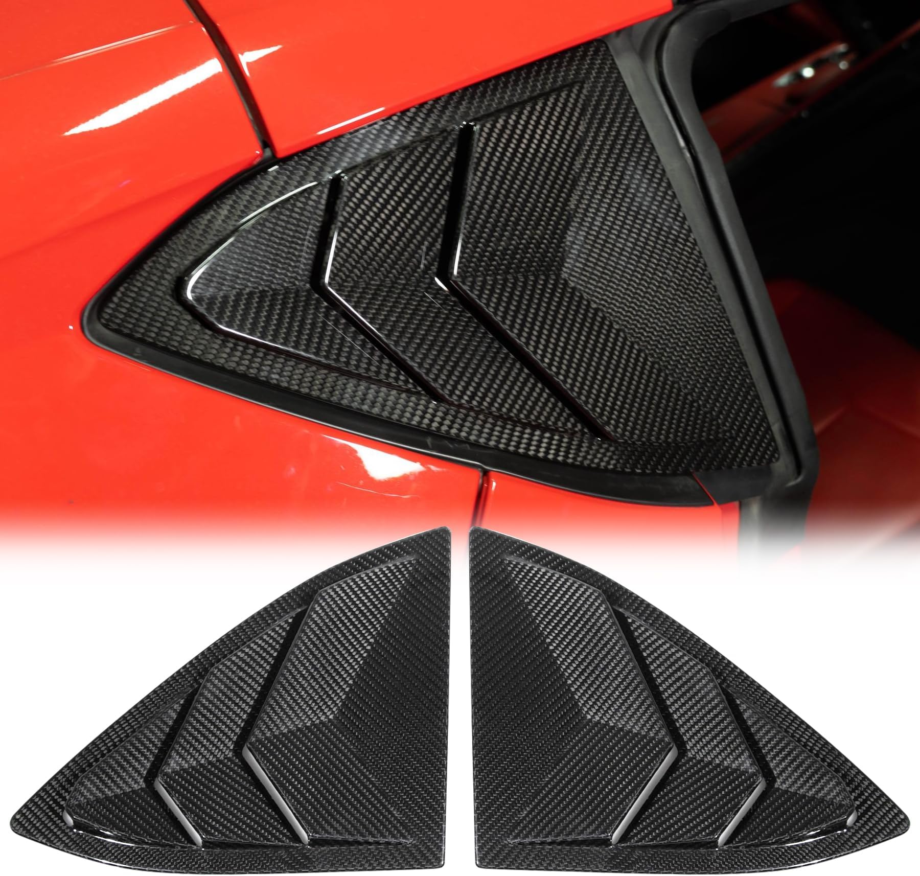 Amazon.com: Daeiclru Car Rear Window Triangle Cover Compatible with ...