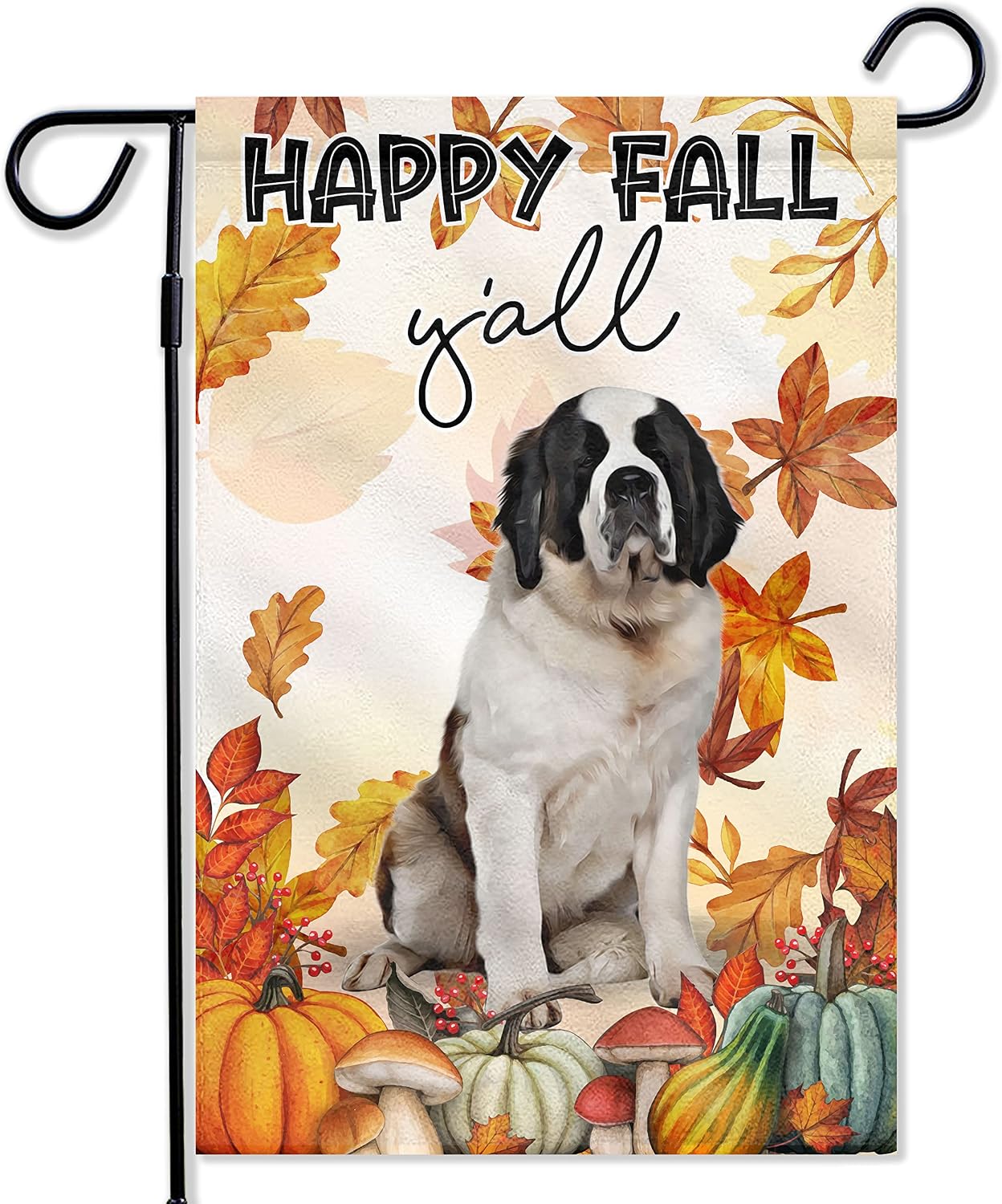 Amazon.com: Prezzy Happy Fall Saint Bernard Personalized Pet Garden ...