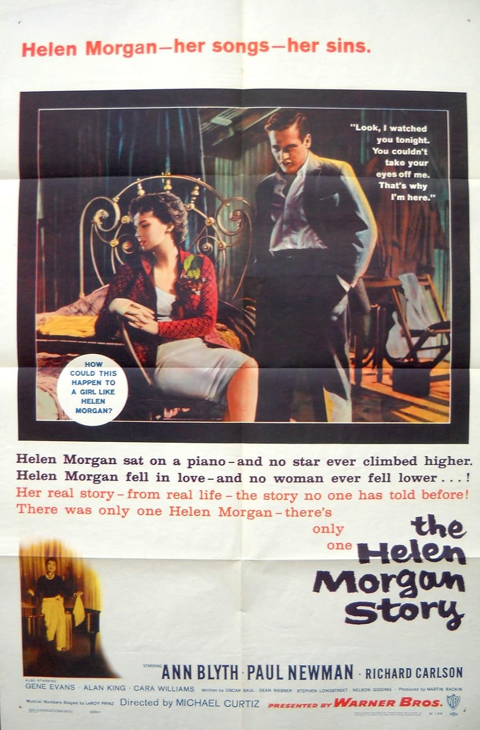 Amazon.com: THE HELEN MORGAN STORY MOVIE POSTER Ann Blyth & Paul Newman ...
