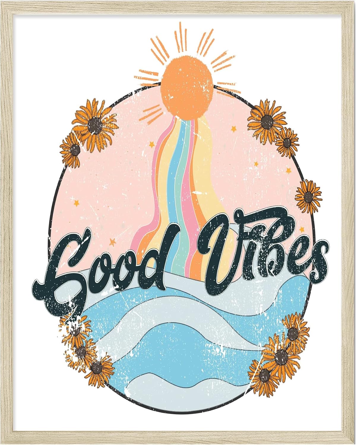 Amazon.com: Summit Designs Good Vibes Trendy Wall Art Print - Single ...