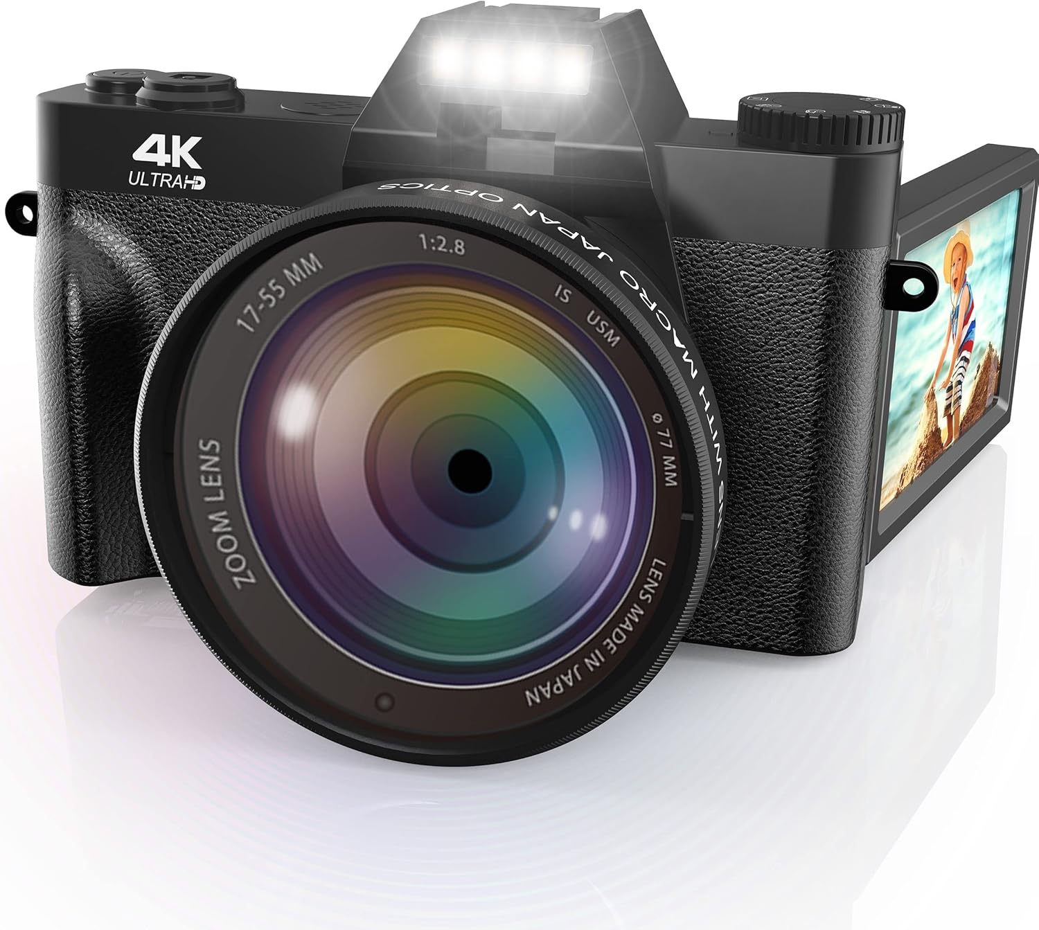 Amazon.com : Vlogging Camera, 4K Digital Camera for YouTube with WiFi ...