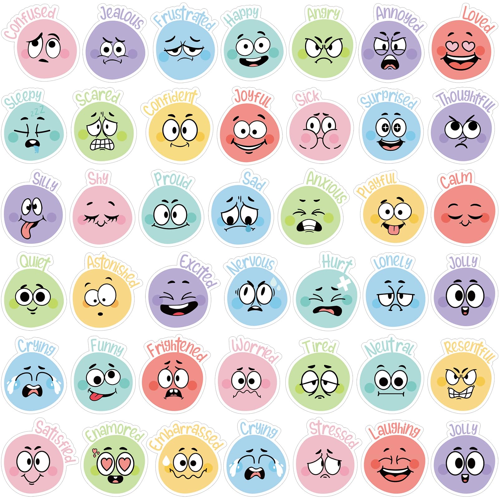 Snapklik.com : 800 Pieces Face Emotional Feelings Stickers Funny Mood ...