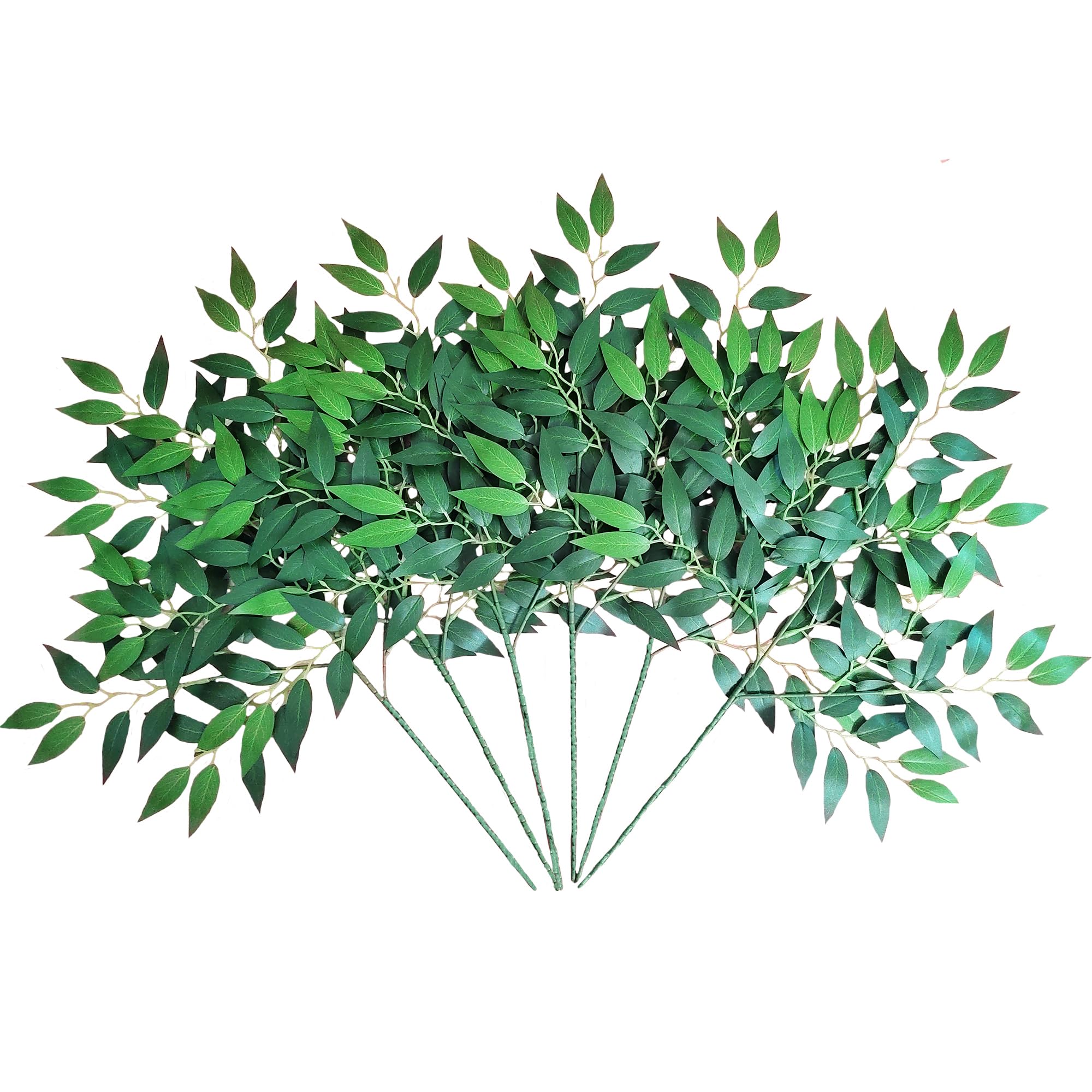 Amazon.com: FUNORNAM 8Pcs Italian Ruscus Greenery Stems 26" Artificial ...