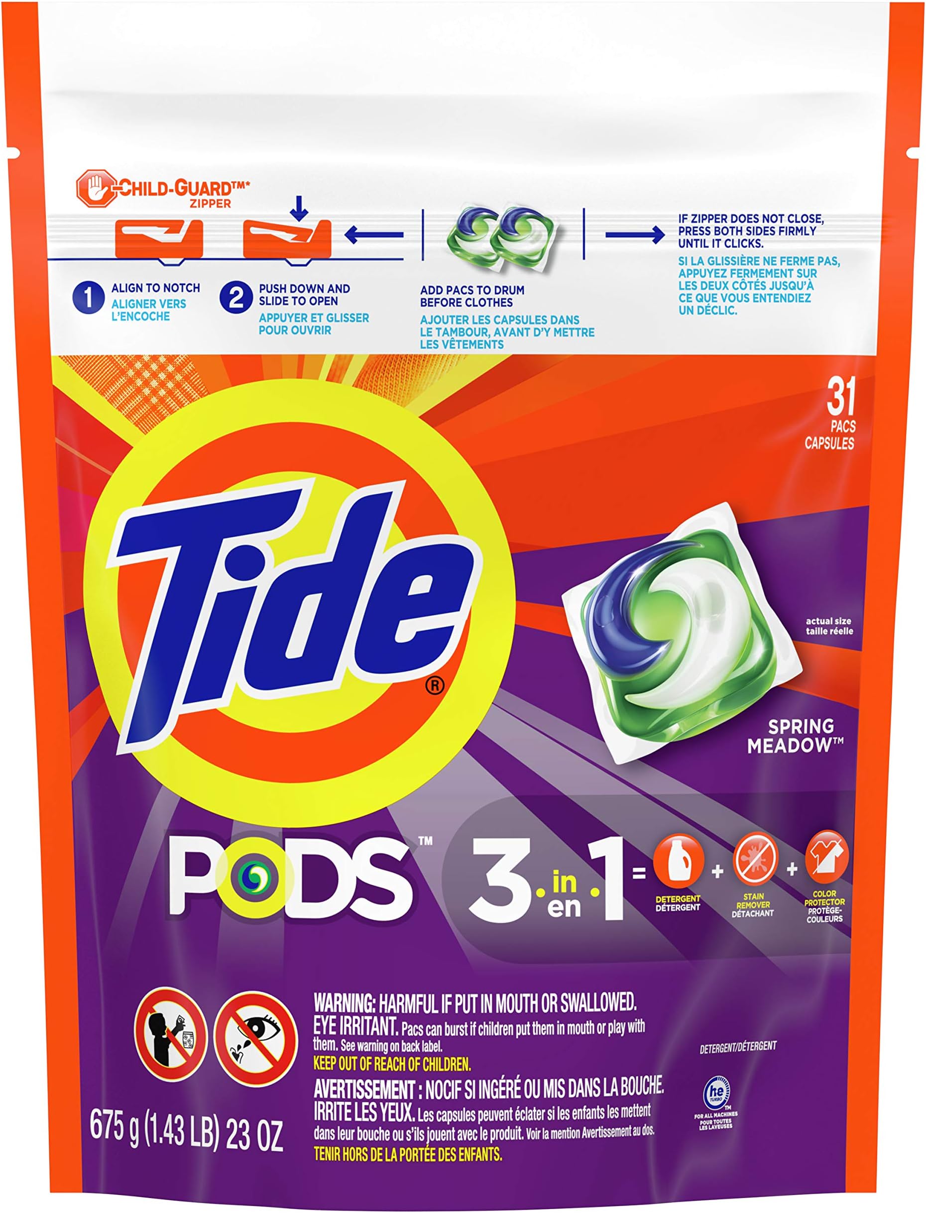 Amazon.com: Tide Power Pods Spring Meadow Large Loads Laundry Detergent ...