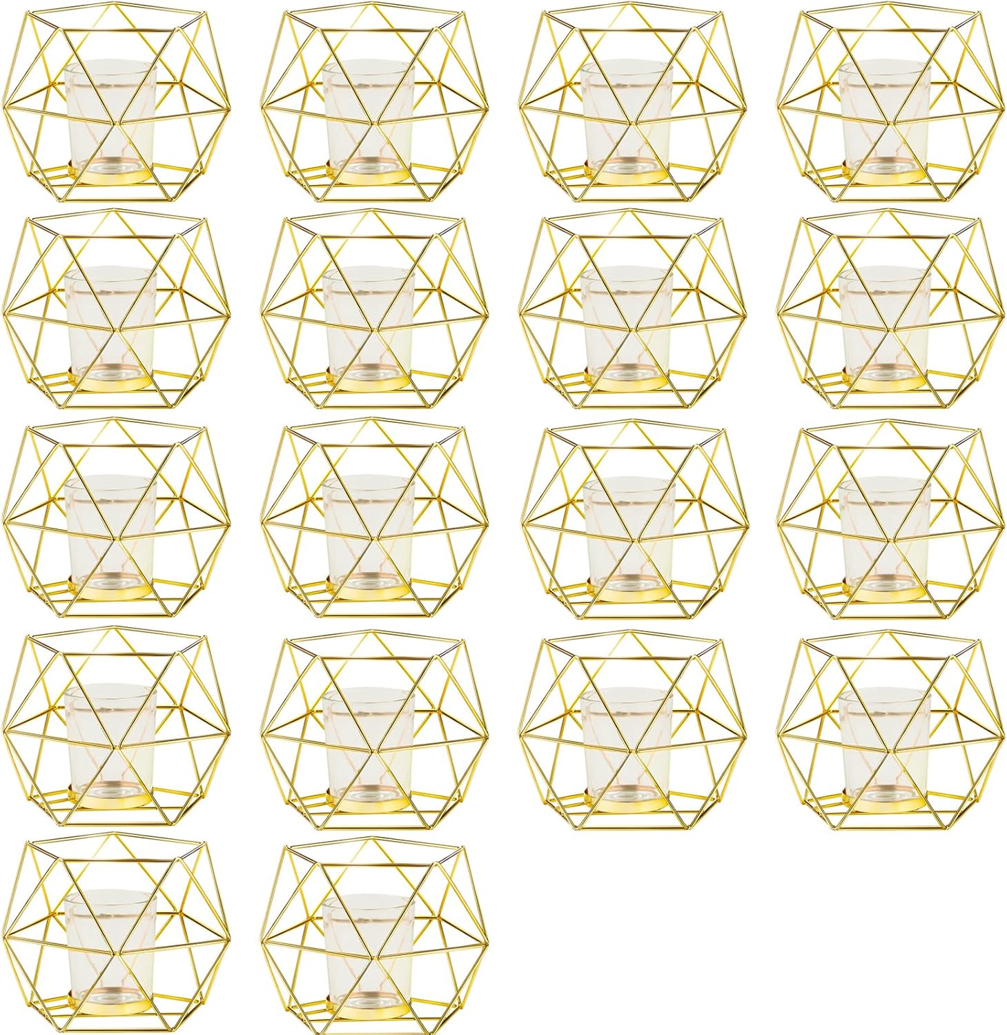 Amazon.com: Geometric Candle Holder Votive Stand Accent Bulk Decorative ...