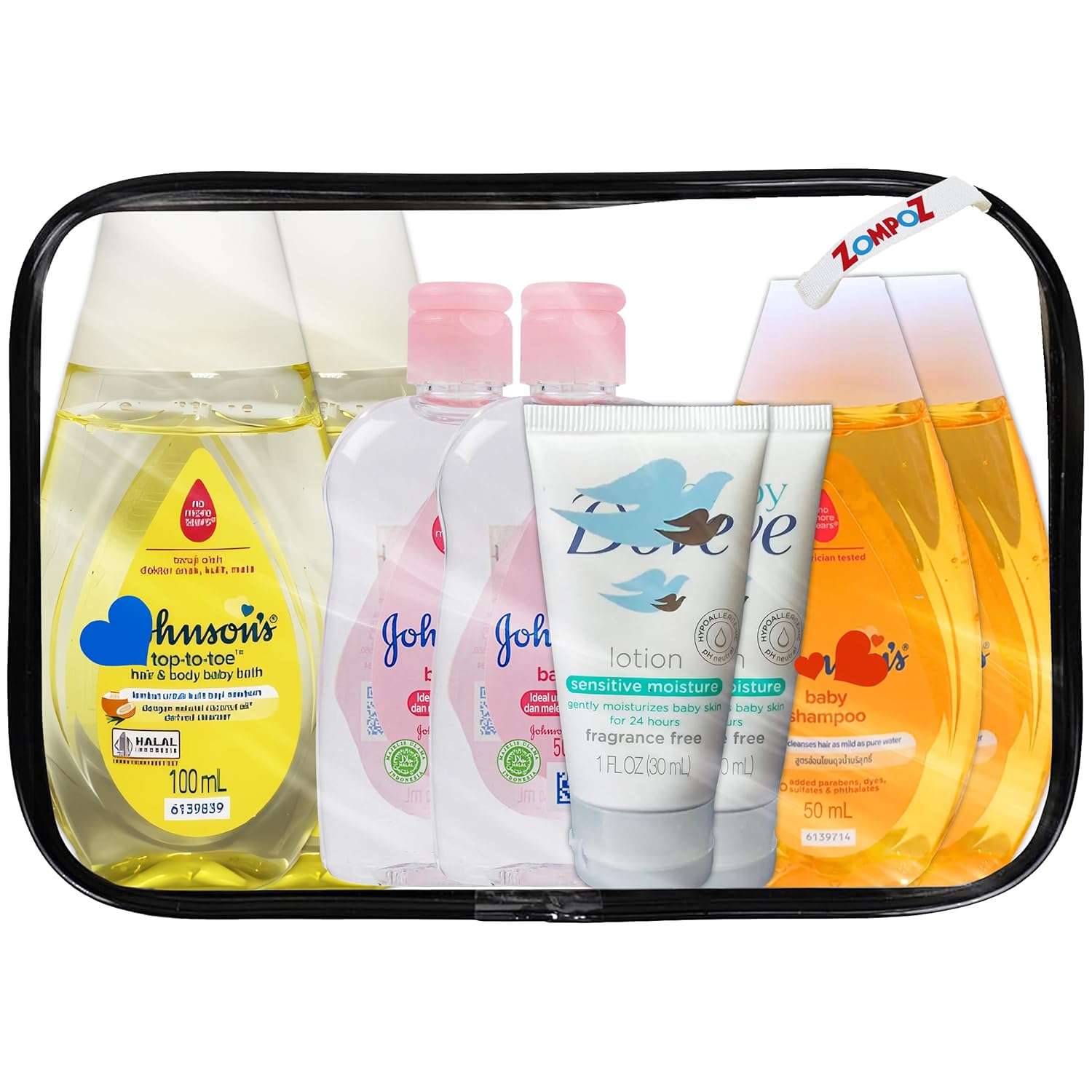 Amazon.com: Bath Essentials Travel Kit, 8 Piece TSA Approved Travel ...