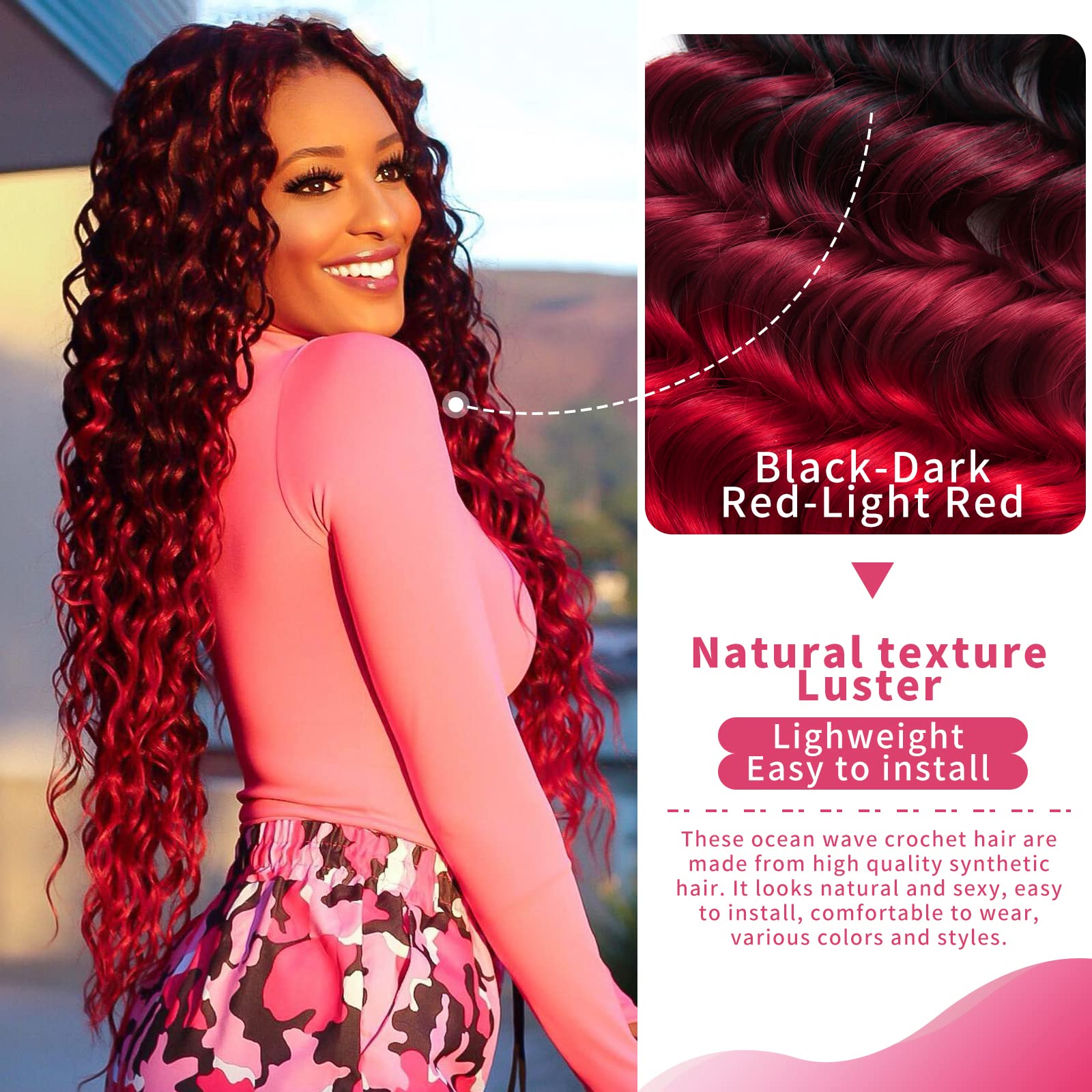 Black Red Hair Texture