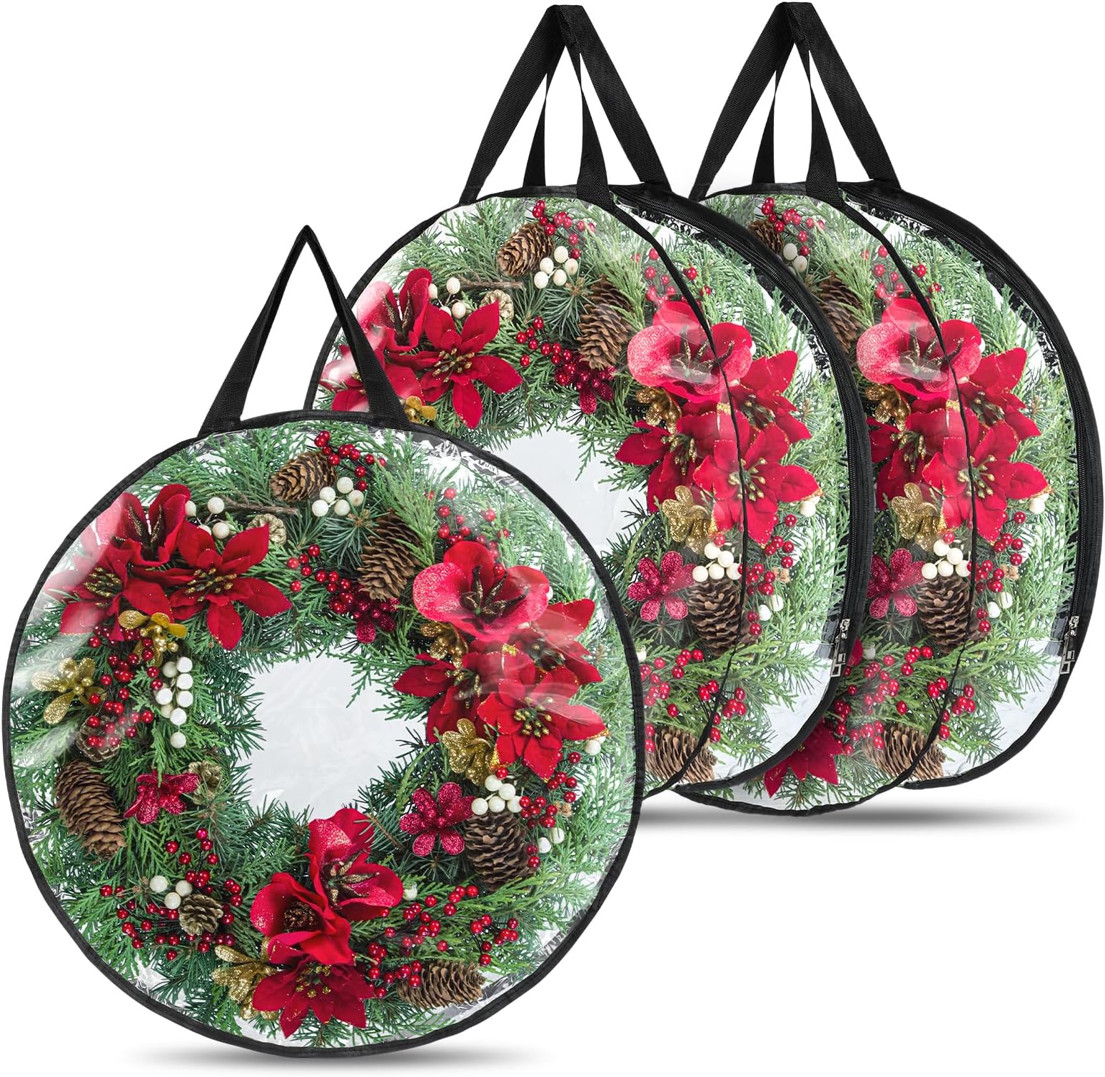 Amazon.com: Wreath Storage Container, Clear Wreath Storage Bag 24 inch ...
