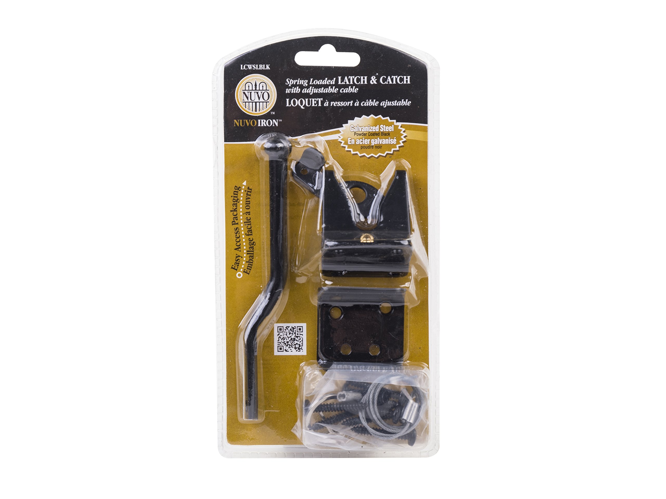 Snapklik.com : Nuvo Iron LCWSLBLK Spring Loaded Catch w/Adjustable ...