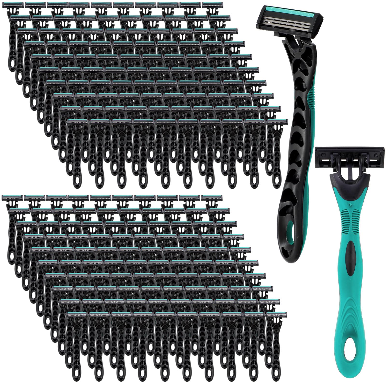 Amazon.com: Leriton 200 Pcs Men's Disposable Razors Bulk 3 Blade ...