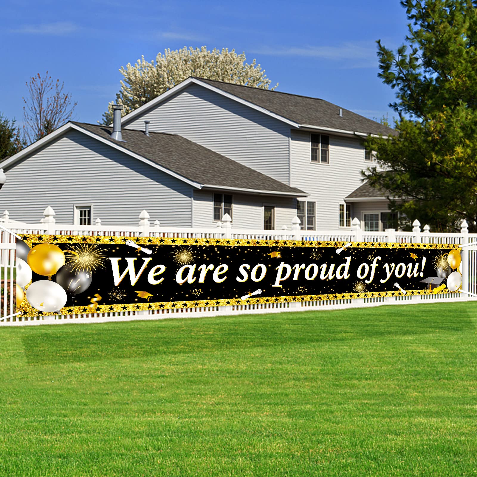 Buy Dekewe Graduation Banner 2022, We Are So Proud Of You Fabric Banner ...