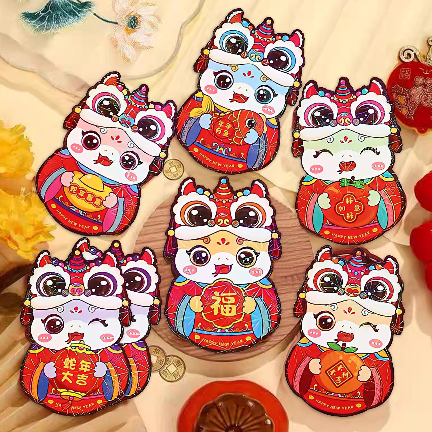 Snapklik.com : 18 PCS Chinese New Year Red Envelopes 2025 Year Of The ...