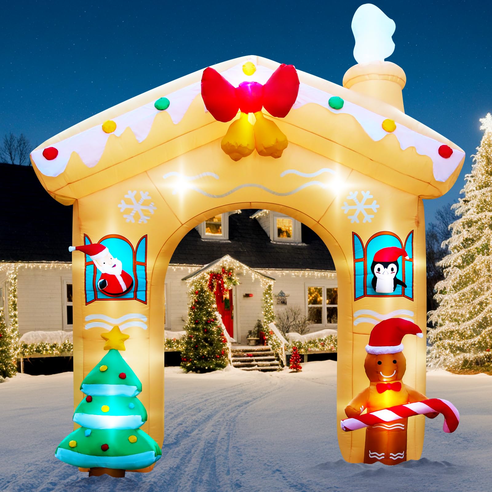 Amazon.com: 10 FT Christmas Inflatables Archway Outdoor Decorations ...