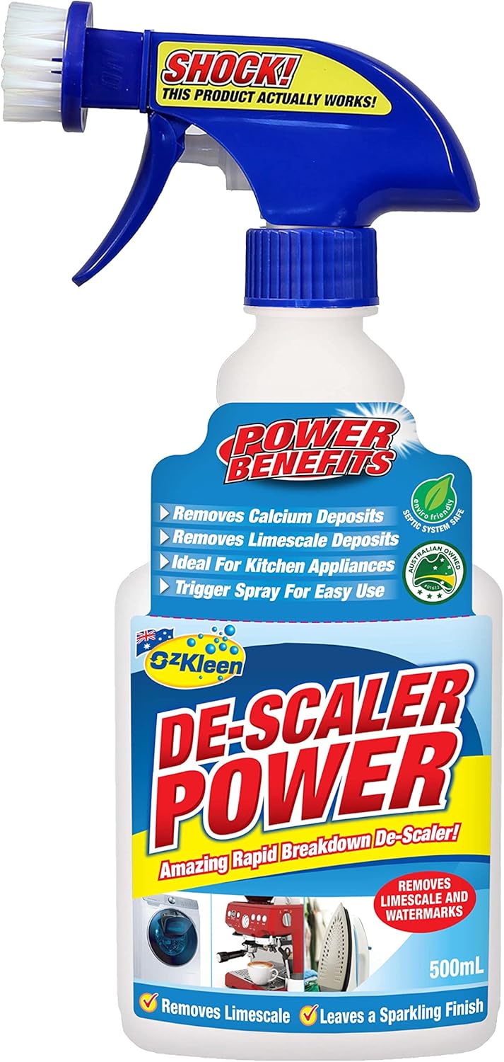 OzKleen De-Scaler Power 500mL, Removes Water Scale Build Up On Kettles ...
