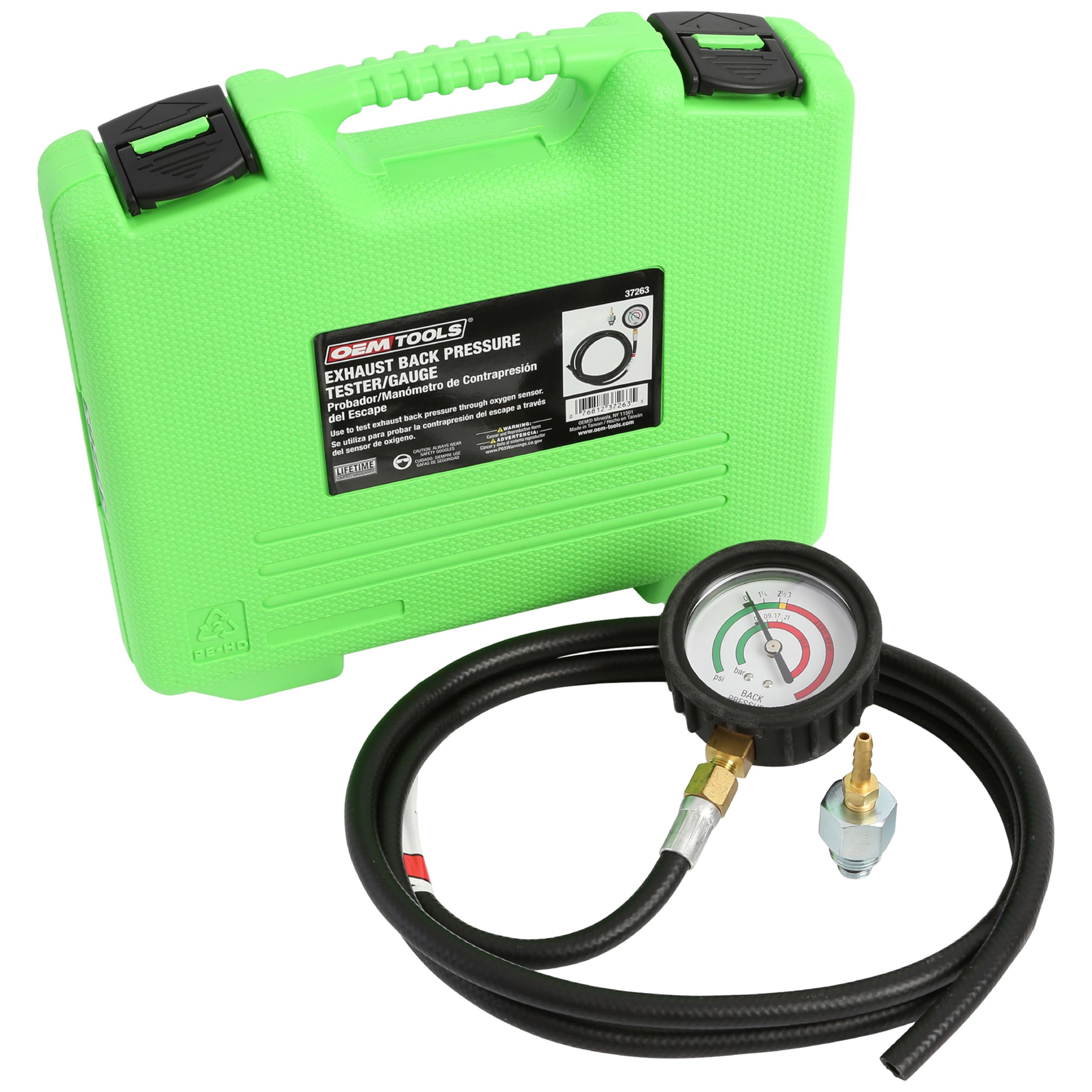 Amazon.com: OEMTOOLS 37263 Exhaust Back Pressure Tester/Gauge Kit ...