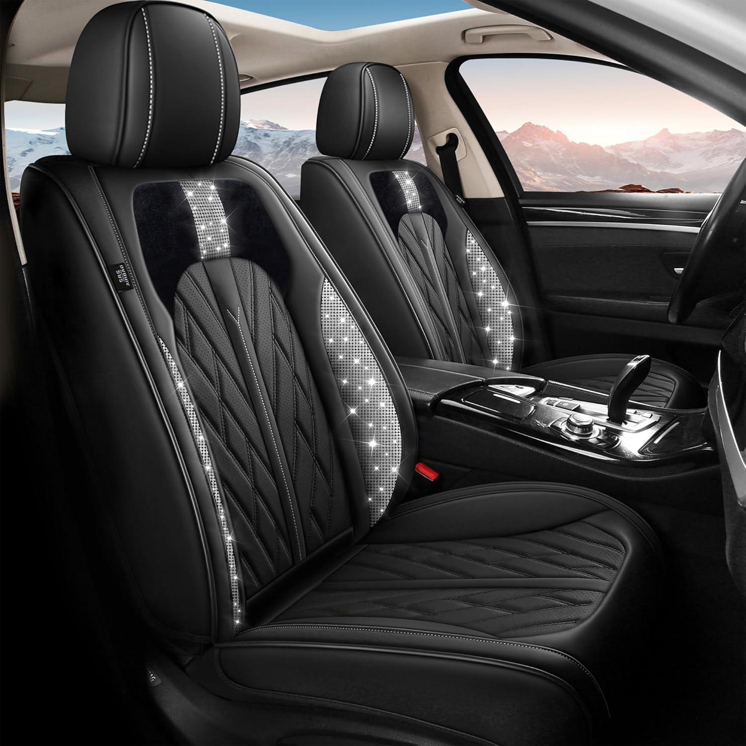 Amazon.com: TTX LIGHTING Bling Diamond Embroidered Seat Covers for ...