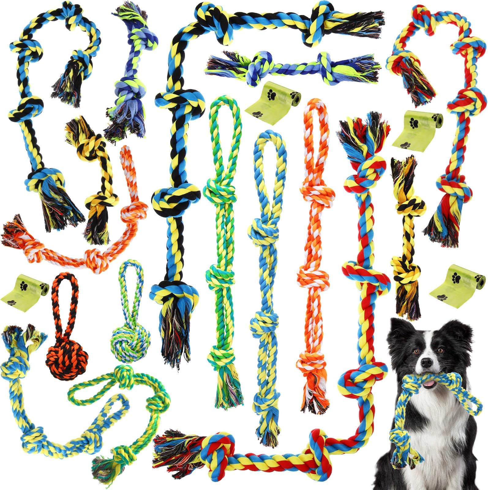 Pet Supplies : Glimin 22 Pack Large Dog Chew Toys for Aggressive ...