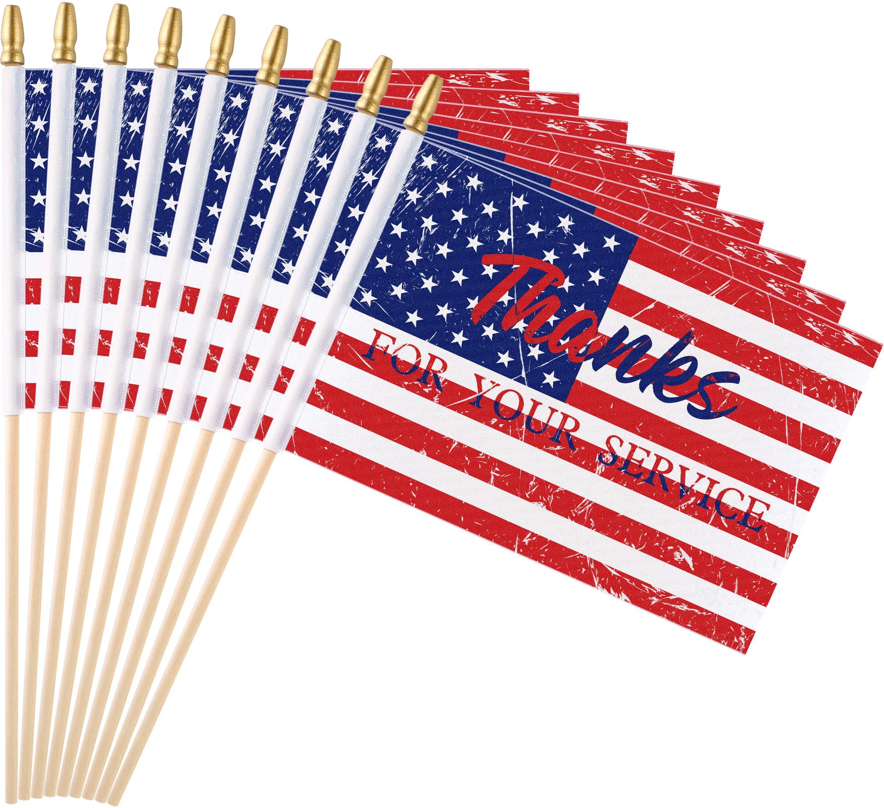 Amazon.com : Remagr 50 Pack Small Veteran Flags on Stick 5''x 8''thank ...