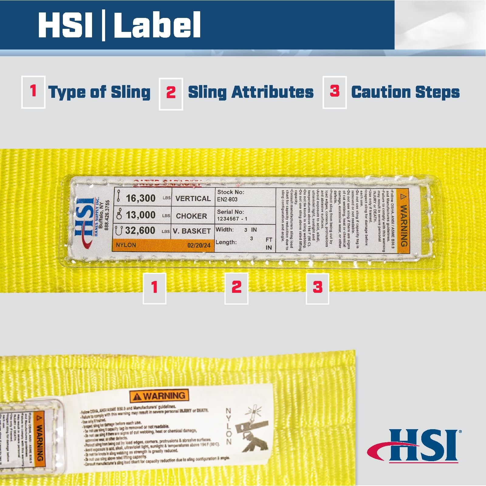 Endless Type 5 Sling 3x6ft 2-Ply 3x6' Endless Nylon Sling - 16,300 Lb ...
