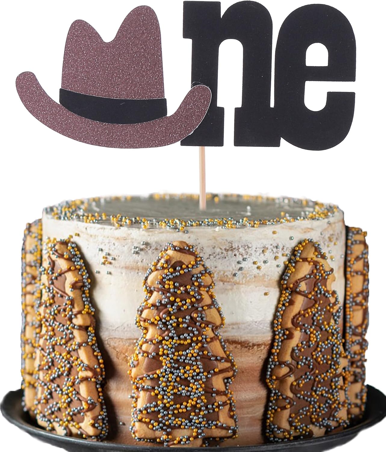 Amazon.com: Cowboy One Birthday Cake Topper - My First Rodeo Cake ...