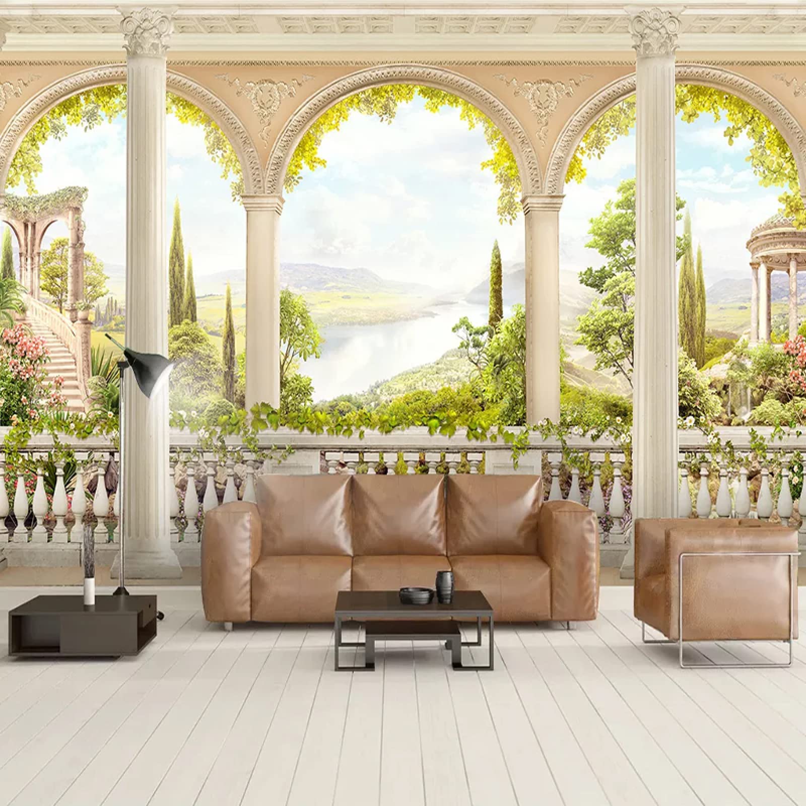 Roman Columns Mural Abstract Palace Roman Column Garden Mural