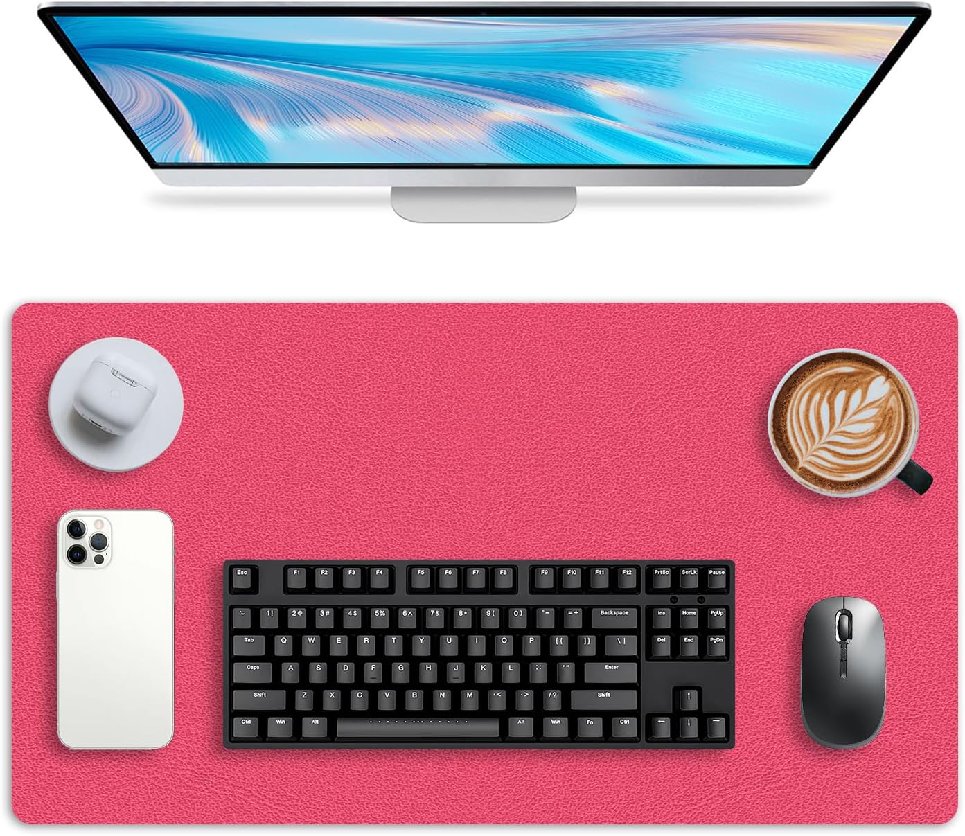 Amazon.com: Leather Desk pad Protector,Large Mouse Mat Laptop Desk ...