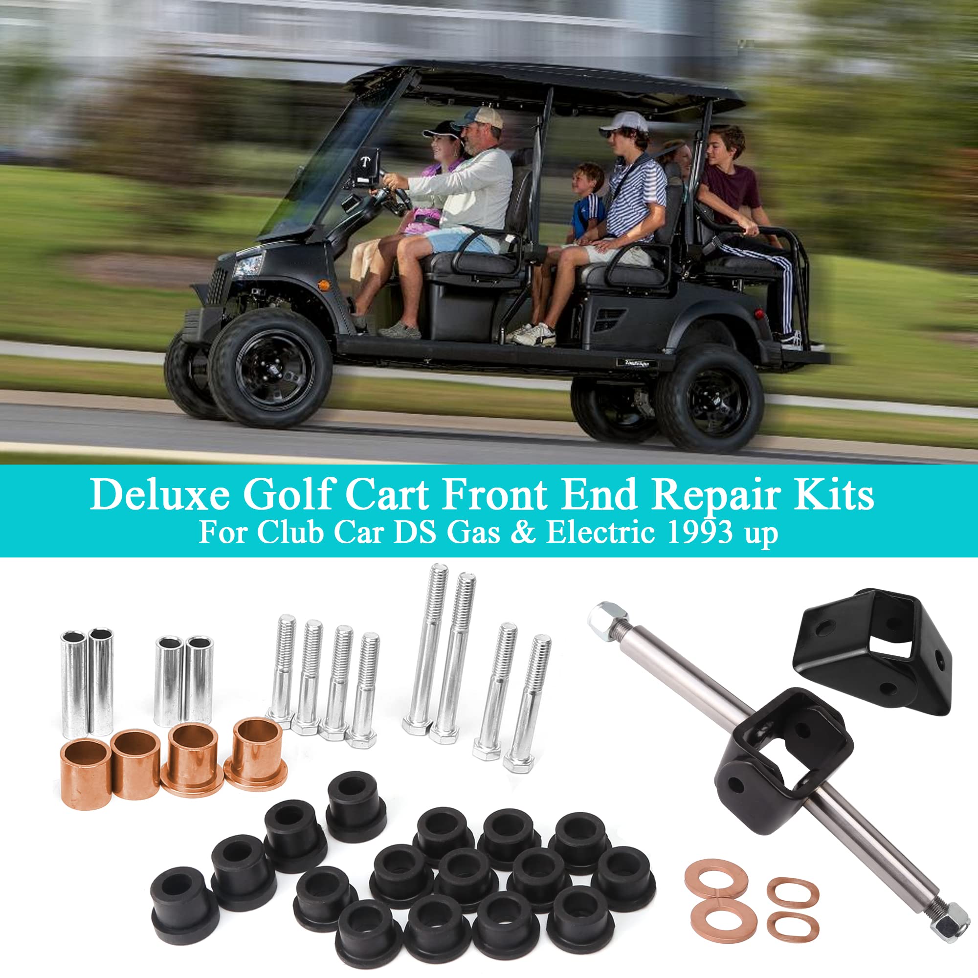 Snapklik.com : Deluxe Golf Cart Front King Pin Repair Kit For Club Car ...