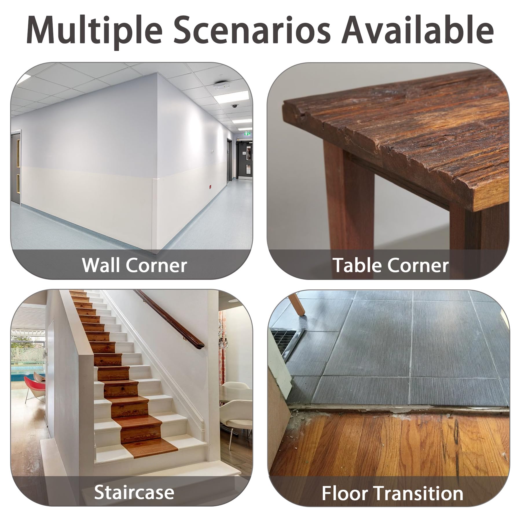 Snapklik.com : Coengwui L-Shaped Corner Guards, Peel And Stick Molding ...