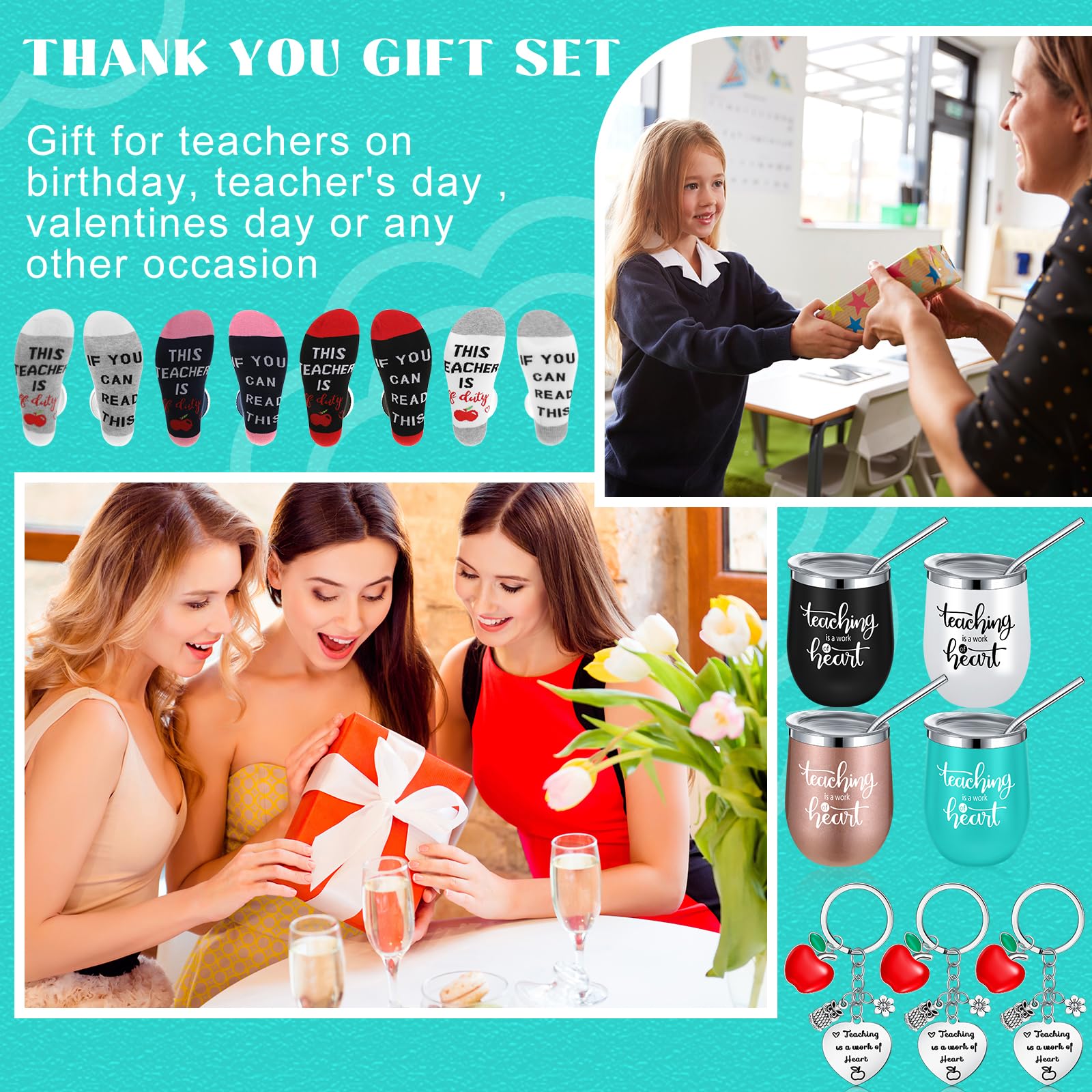 Snapklik.com : Yuxung 12 Pcs Teacher Appreciation Week Gifts Set ...