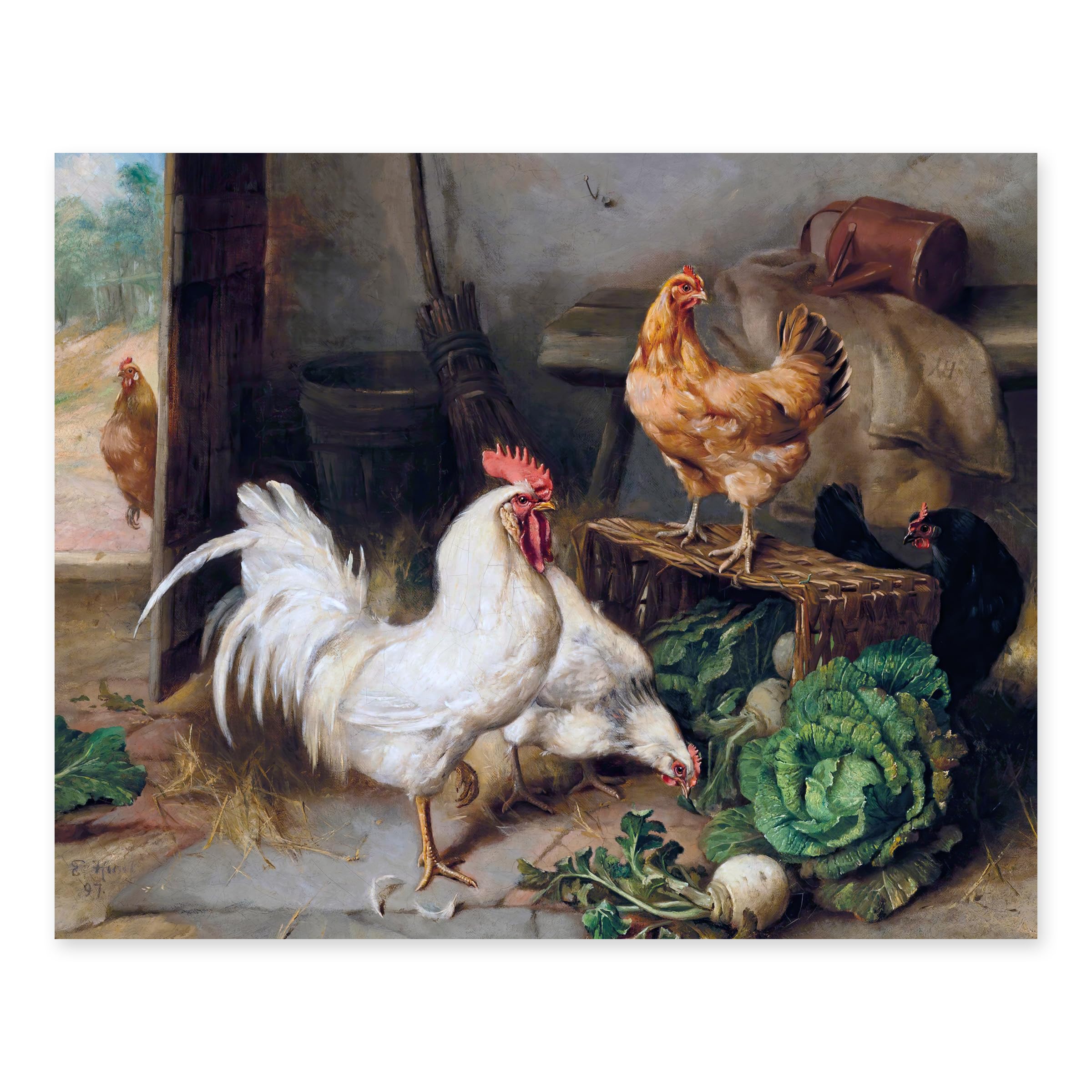 Country Chicken Paintings Chicken Philosophy The Inspiration Place