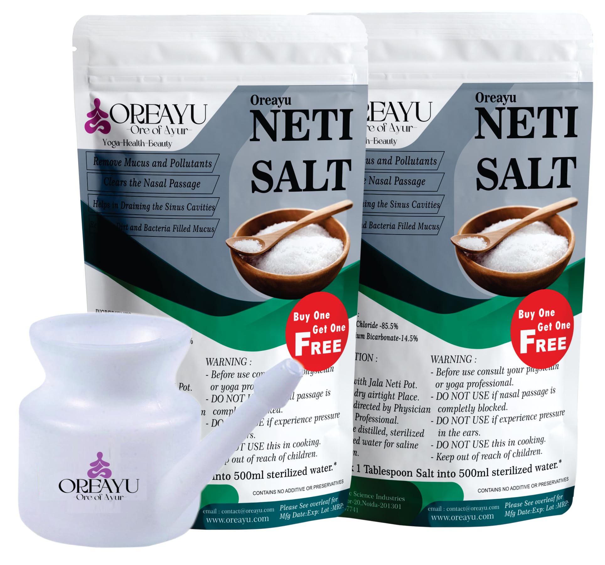 Oreayu Neti Salt For Jala Neti With Jala Neti Lota | Desertcart Sri Lanka