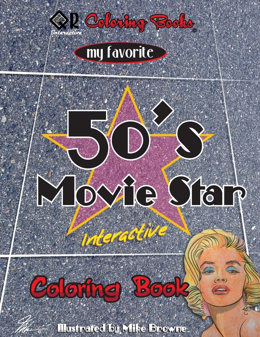 Amazon.com: My Favorite 50's Movie Star Coloring Book (QR Coloring ...