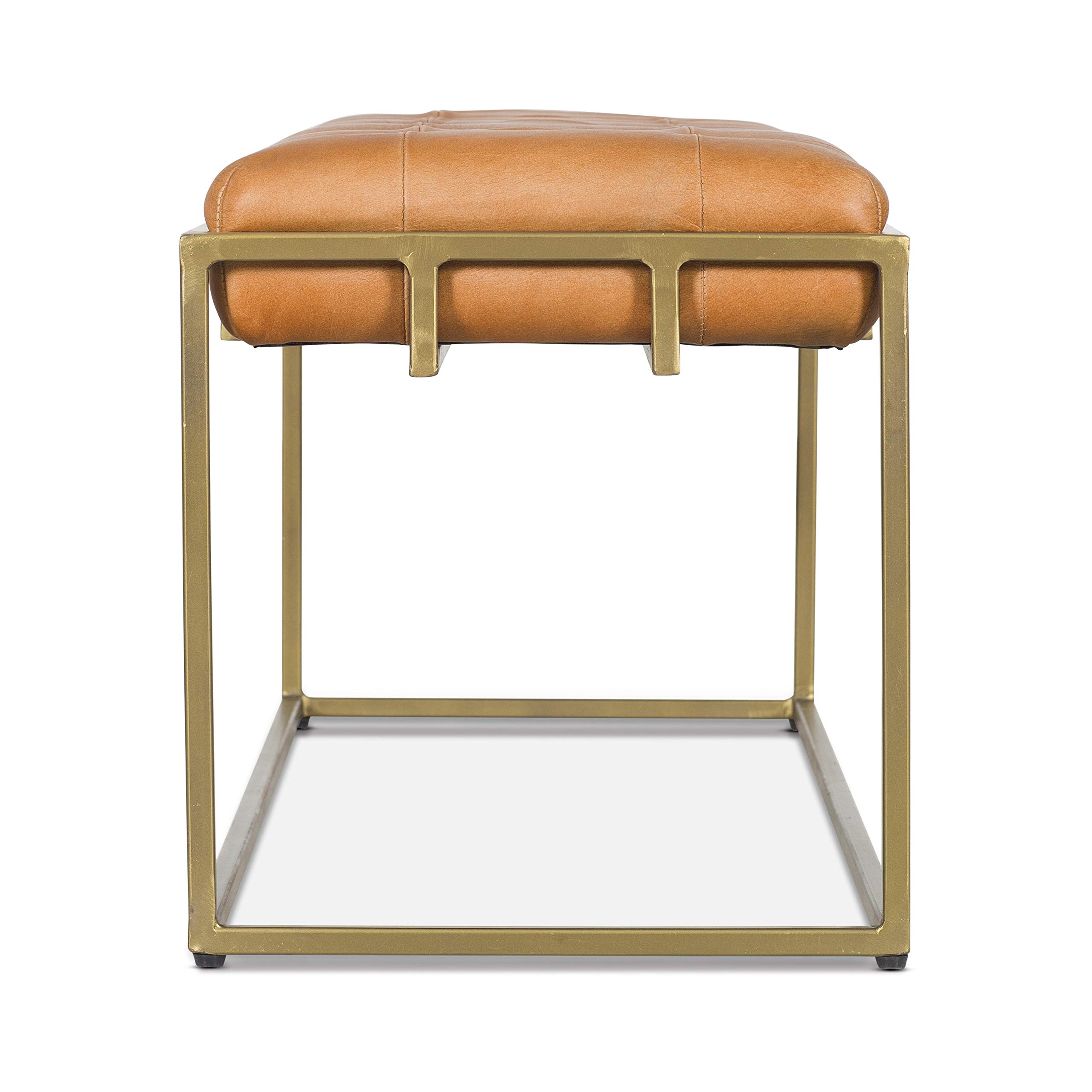 Edgemod Curio Bench in Carbon Saddle Tan