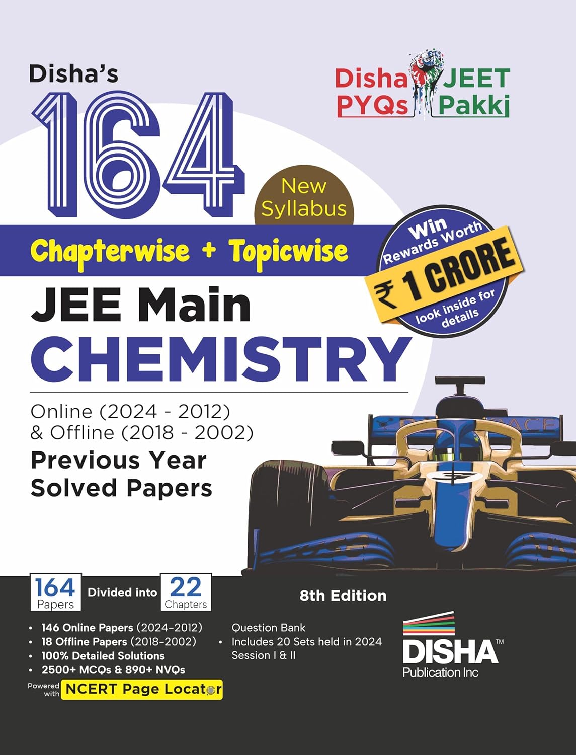 Buy Disha's 164 New Syllabus Chapter-wise + Topic-wise JEE Main Chemistry Online (2024 - 2012 ...