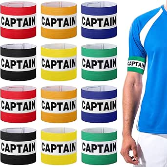 Amazon.com : Simgoing 12 Pcs Soccer Captain Armbands Elastic Wrist ...