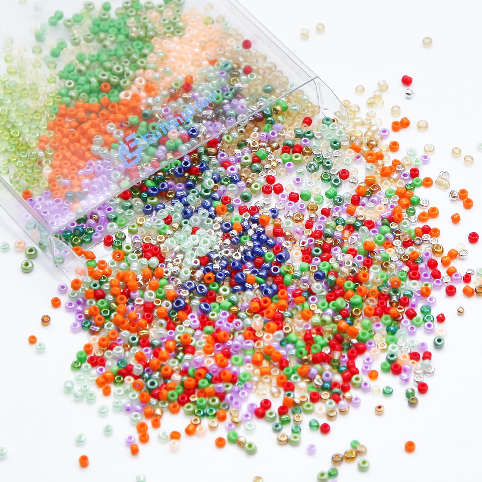 Amazon.com: JOJOPLAY 8400Pcs Glass Seed Beads Kit,10/0, 2mm, Tiny Beads ...