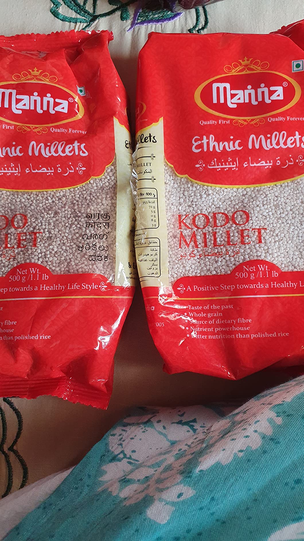 Manna Millets 2.5Kg Combo Pack of 5 (with Browntop), Unpolished Millets ...