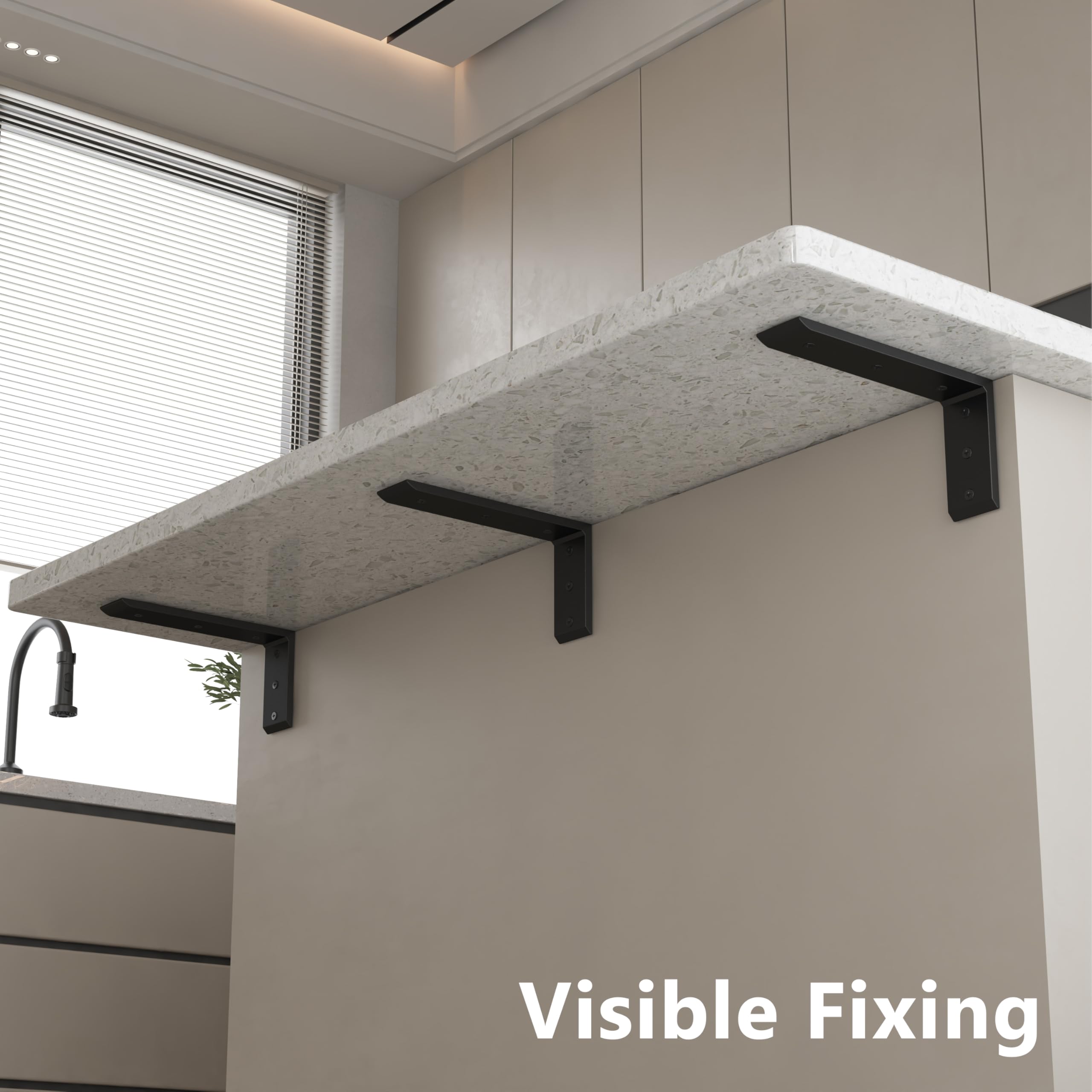 Snapklik.com : 2-Pack 12 Inch Countertop Support Brackets, Heavy Duty L ...
