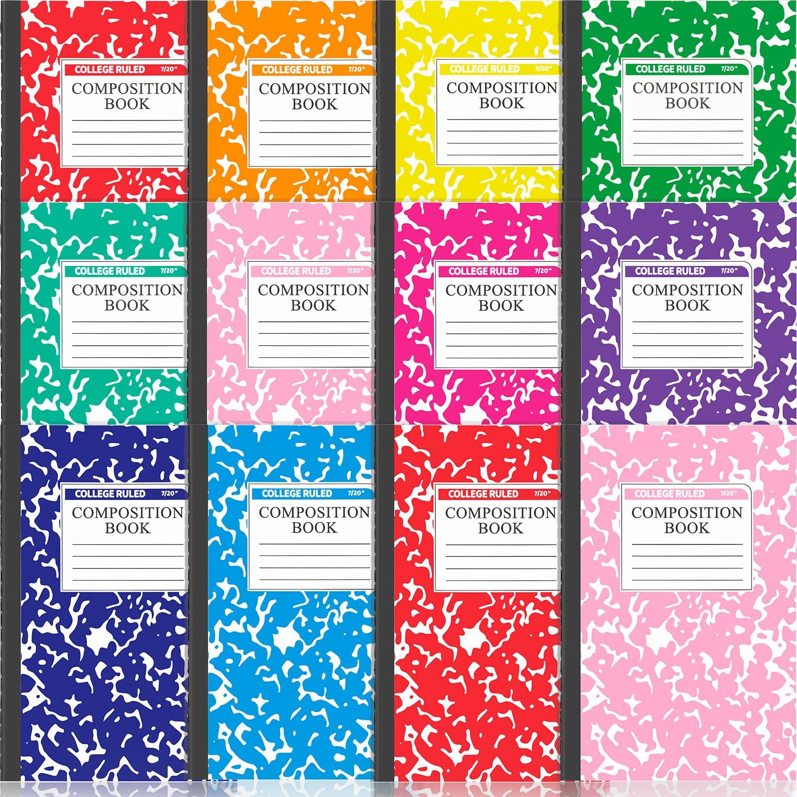 Amazon.com : Fainne 12 Pack A5 Composition Notebooks Bulk Wide Ruled ...