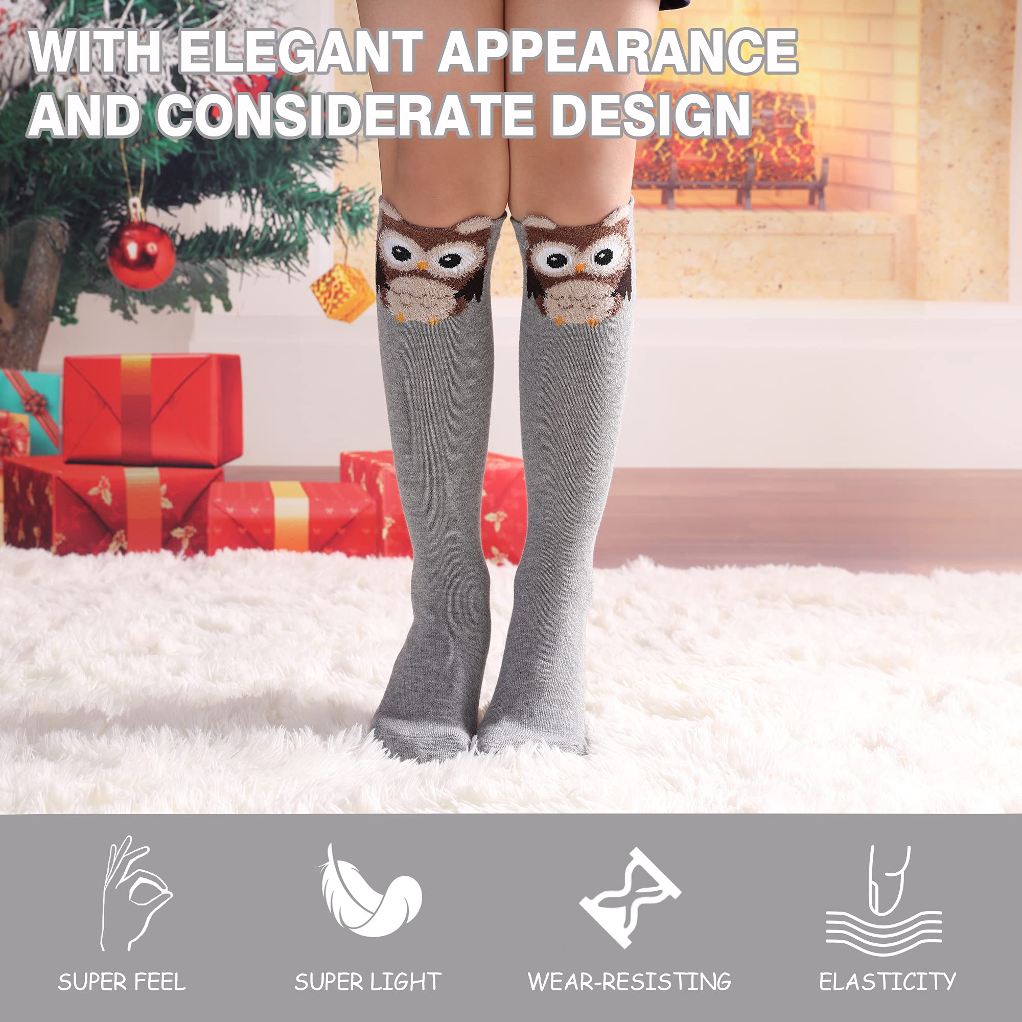 Snapklik.com : SDBING 3-12 Years Old Girls Knee High Socks Kids Cute ...