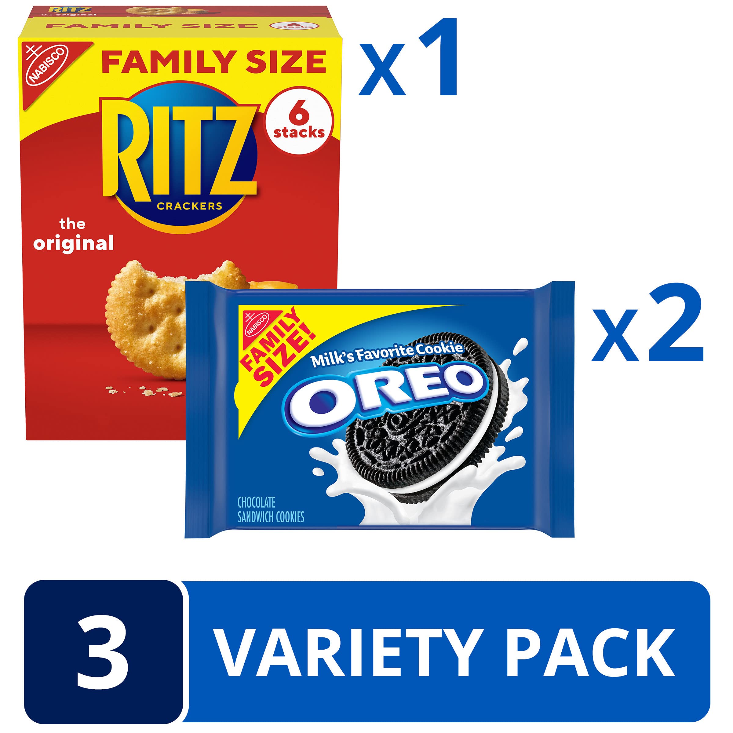 OREO Cookies & RITZ Crackers Variety Pack, Family Size, 3 Packs- Buy ...