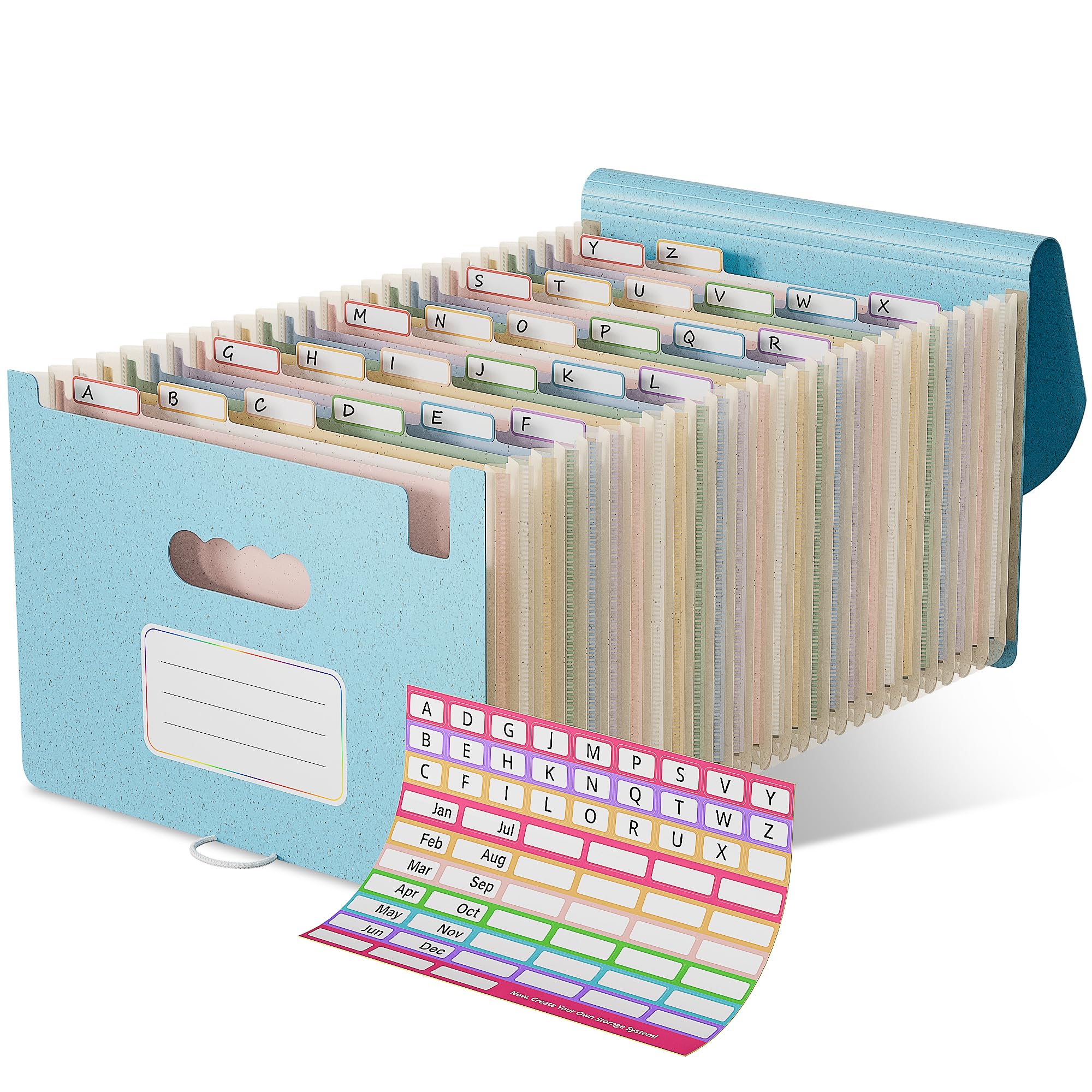 Amazon.com : EcoStash Accordion File Organizer, 26 Pockets Wheat Straw ...
